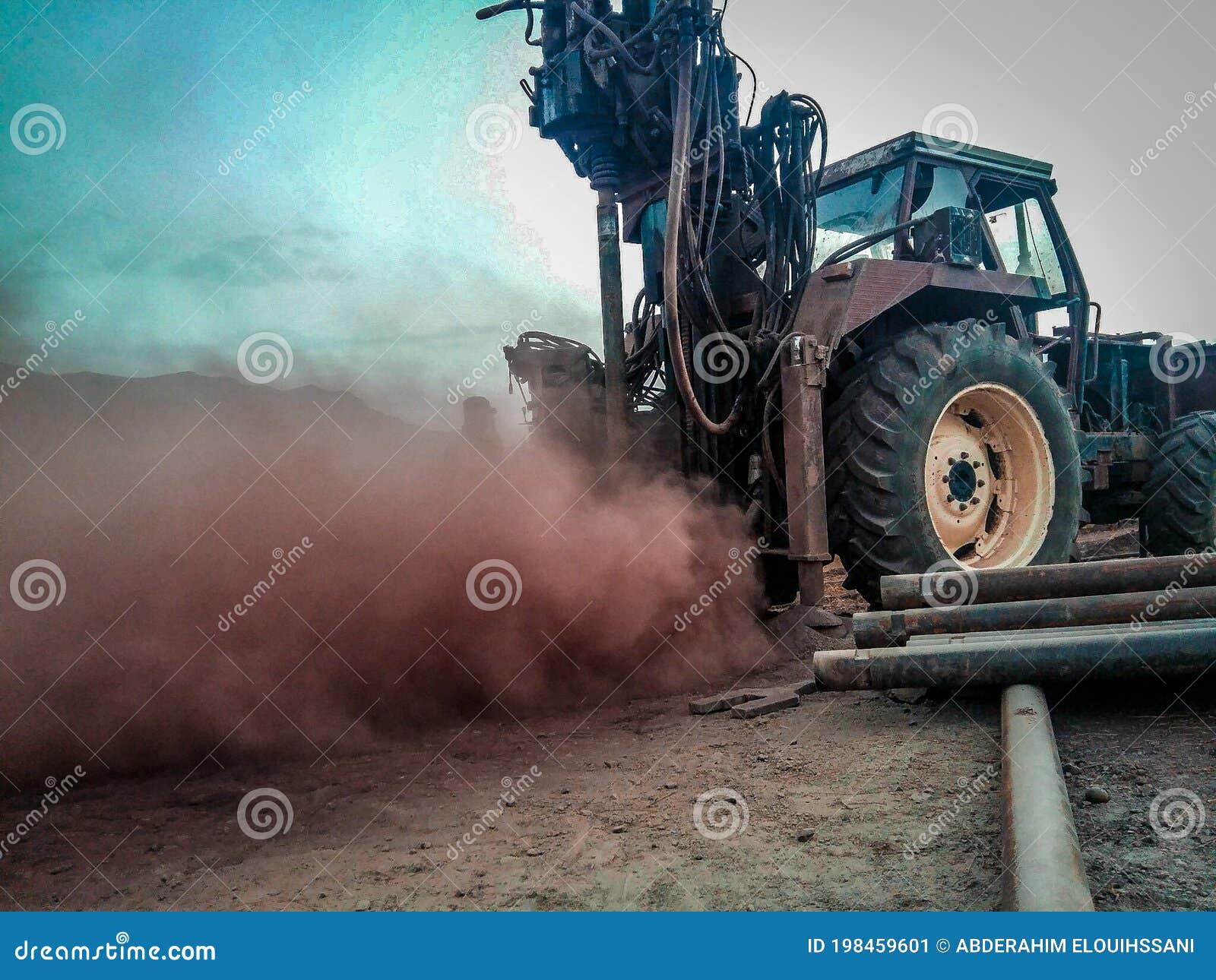Tractor Drilling Wells in Morocco Stock Image - Image of vehicle, wells ...