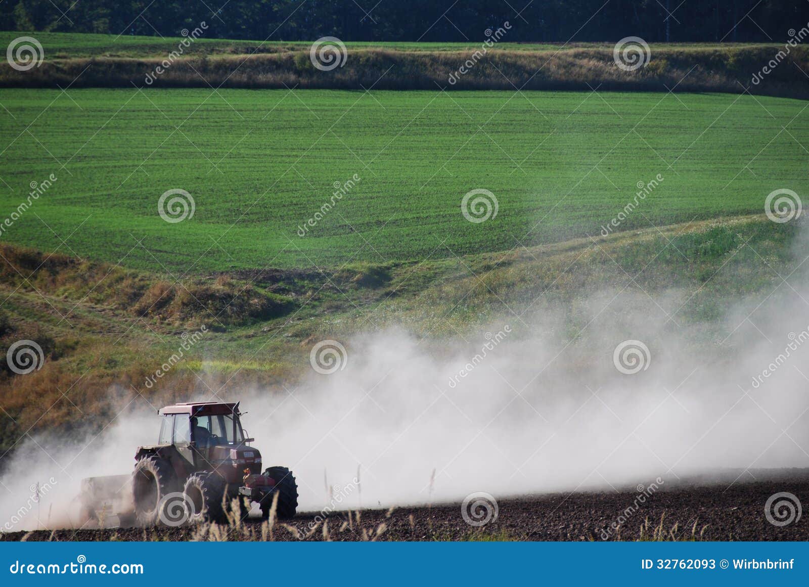 Tractor on a Dusty Dry Field Stock Image - Image of corn, farm: 32762093