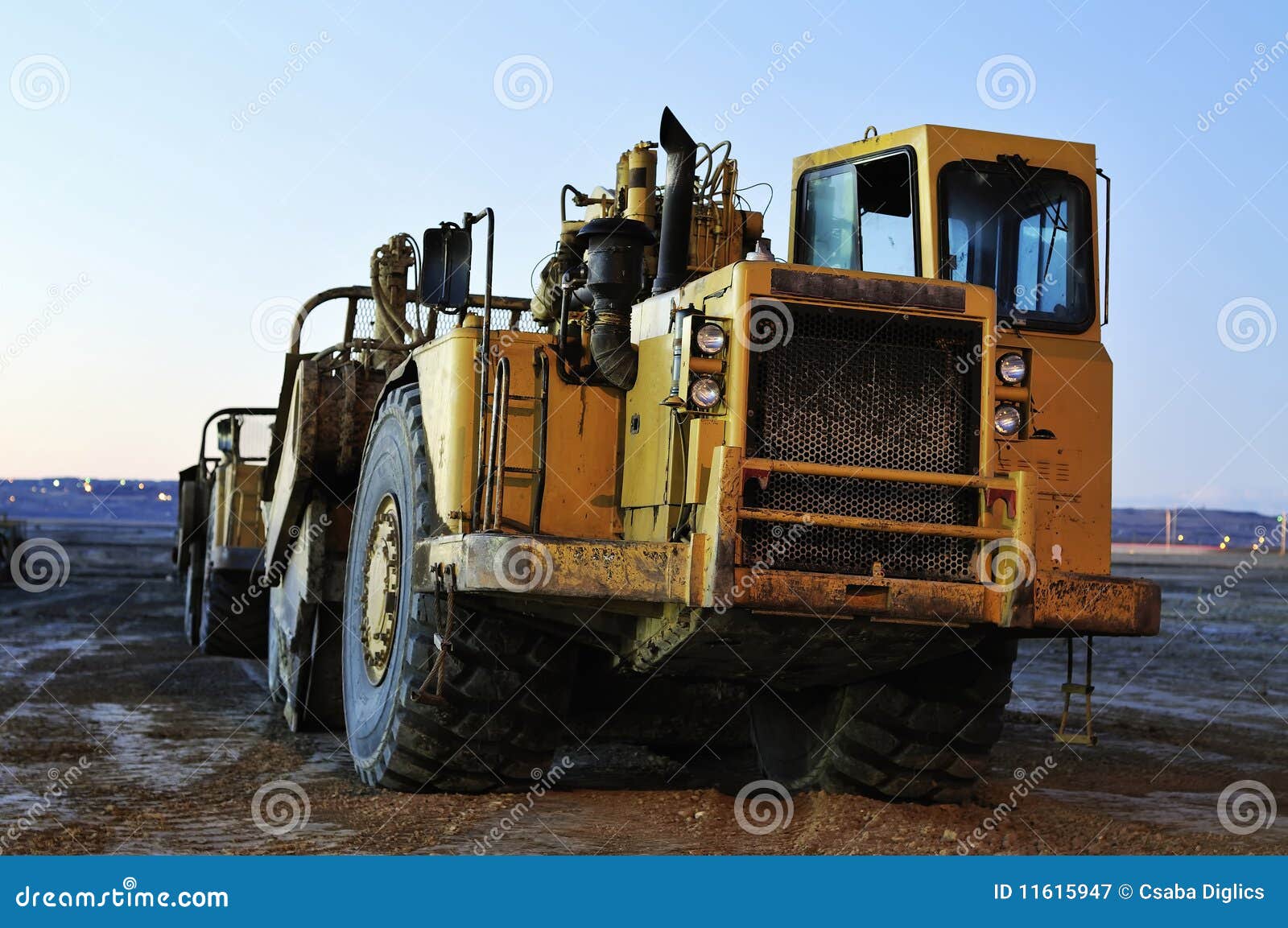 Tractor Earth Scrapers stock image. Image of industrial - 11615947