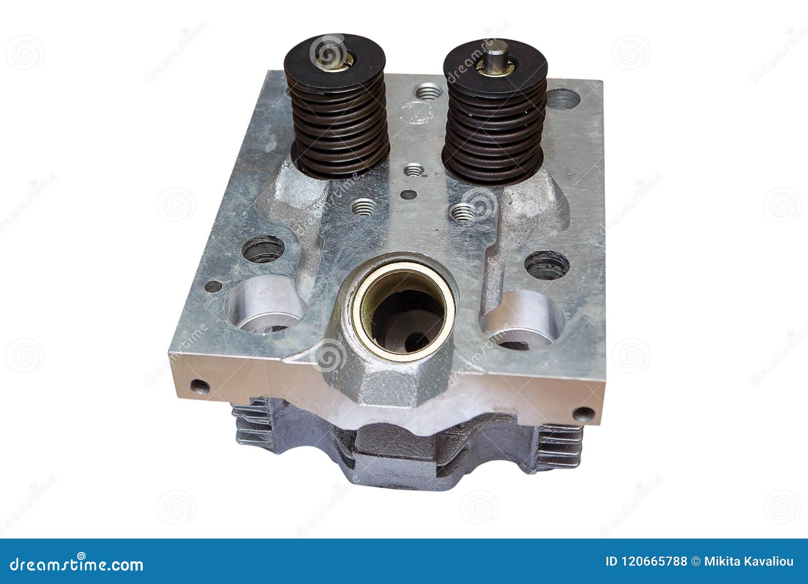 Tractor Engine Cylinder Head Isolated Stock Photo - Image of automobile ...