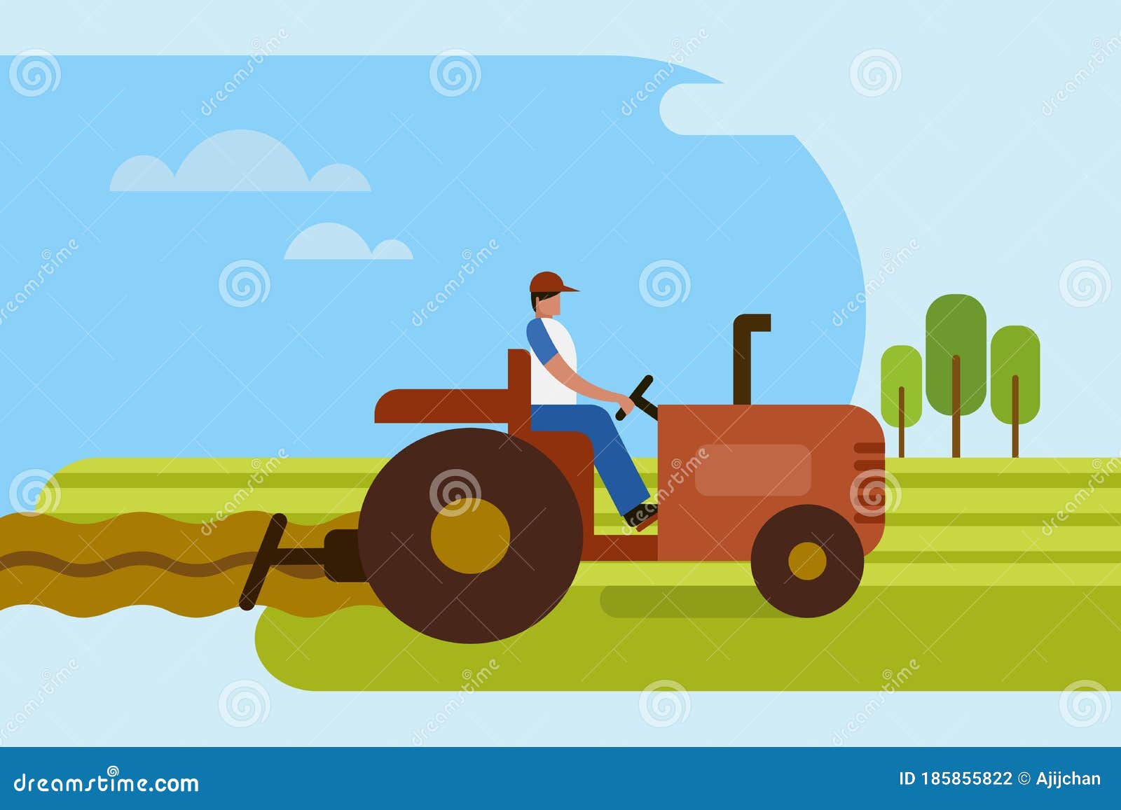 Agricultural Mechanization Icons. Cartoon Vector | CartoonDealer.com ...