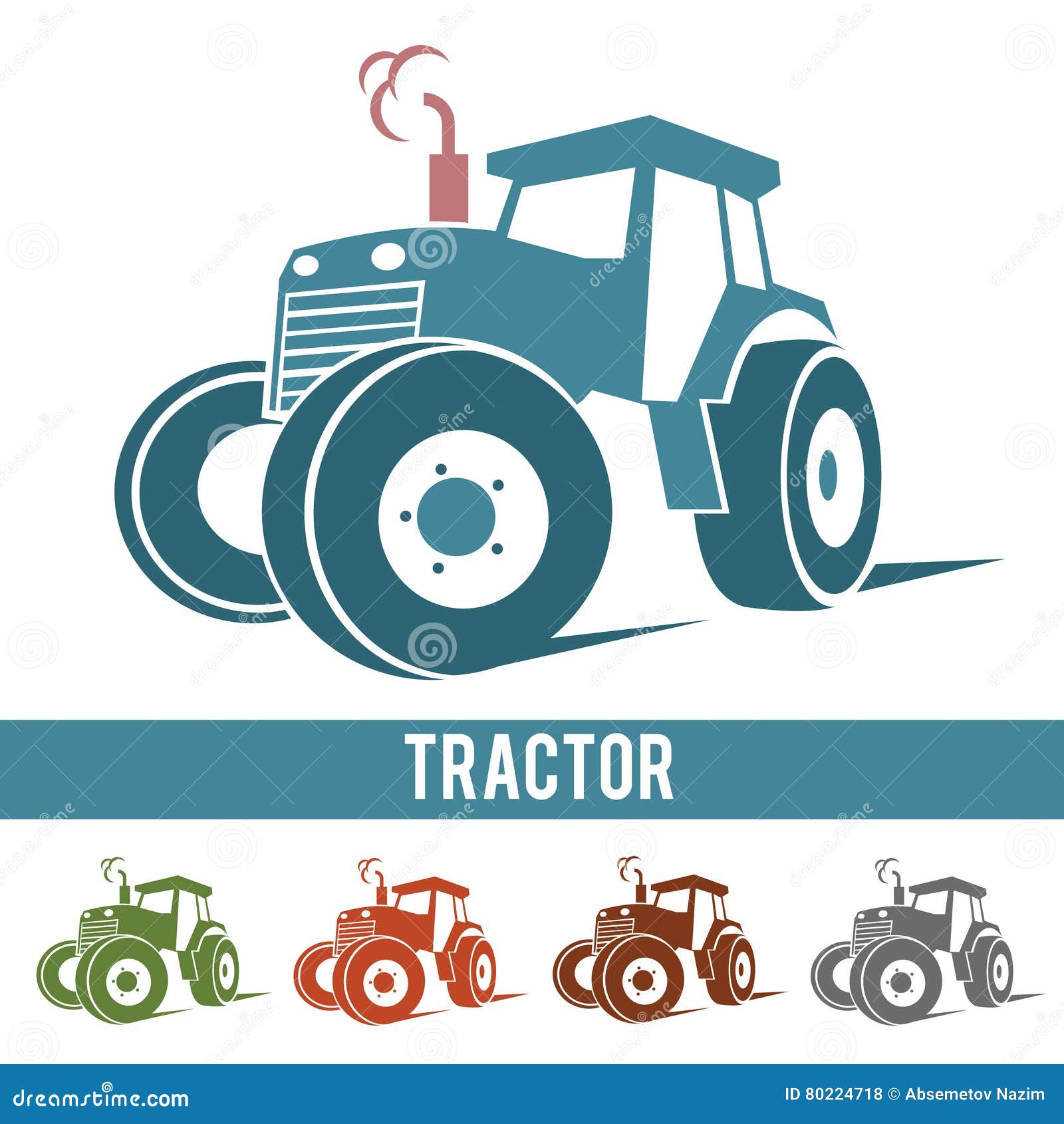 Tractor Farm Abstract Icon Logo on White Background Stock Vector ...