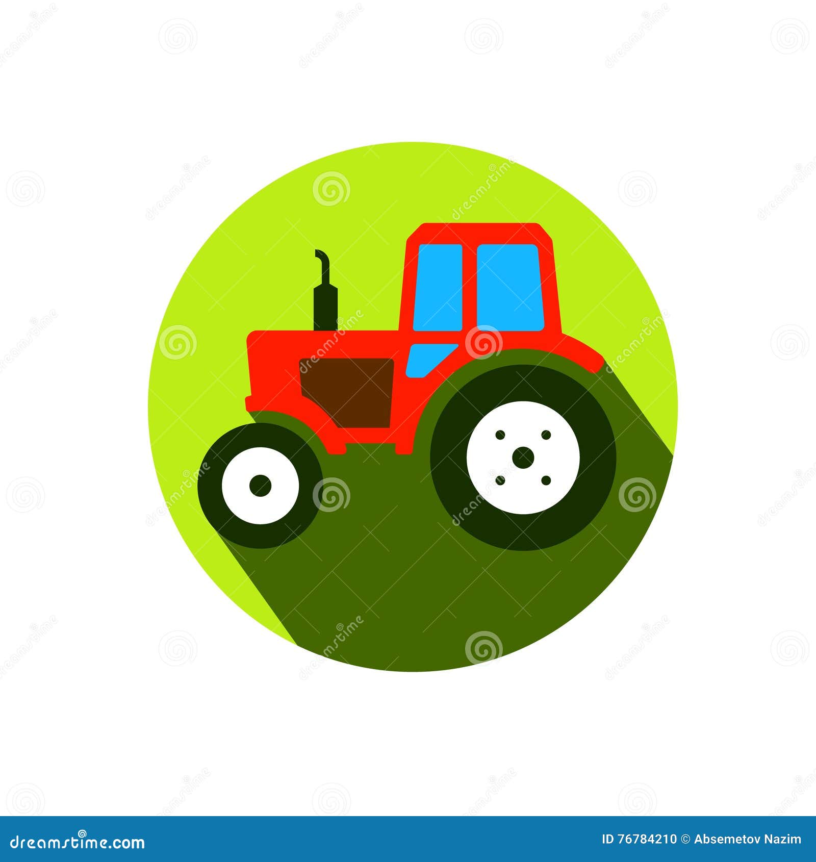Tractor farm icon stock vector. Illustration of graphic - 76784210