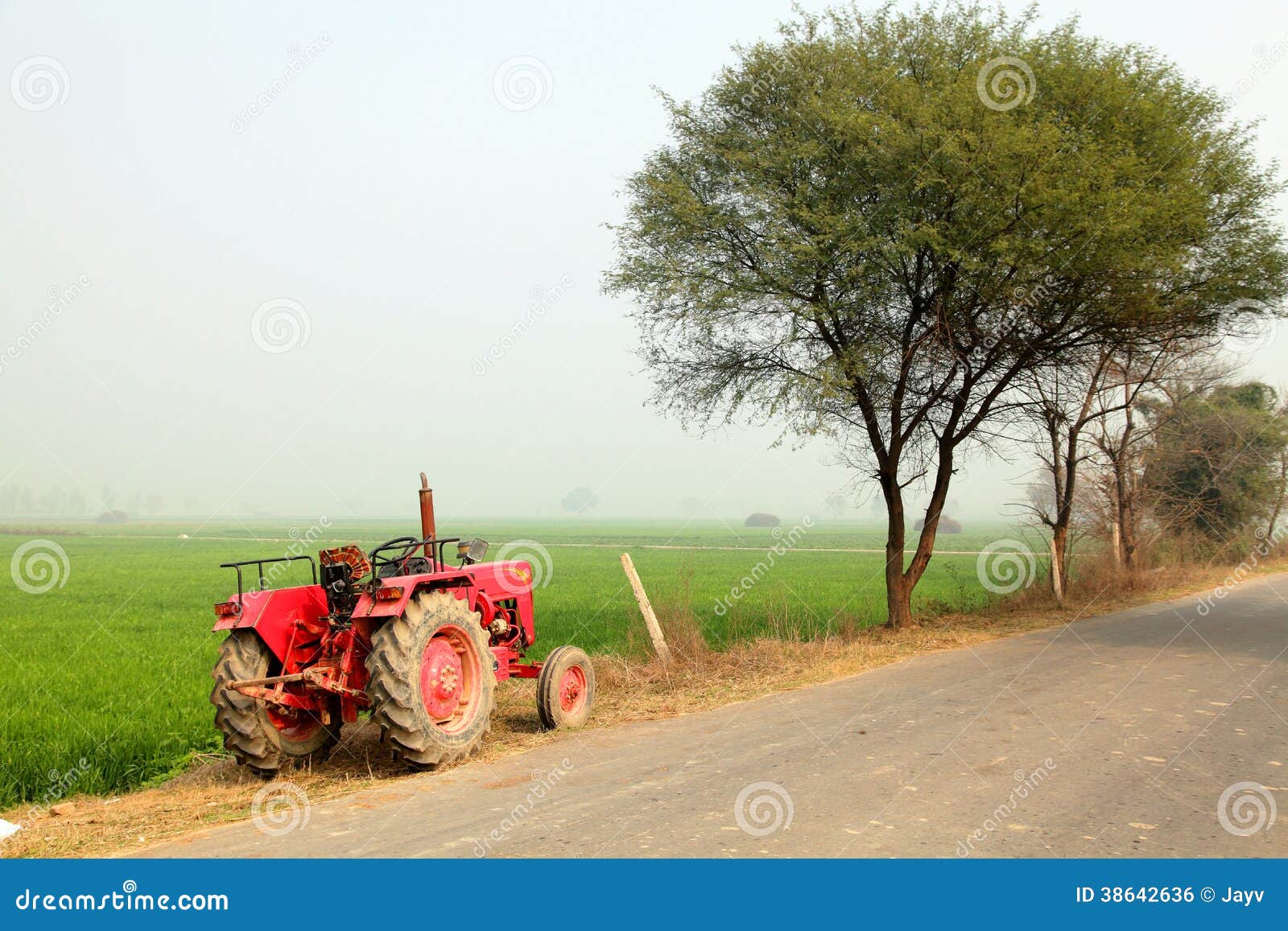 Tractor & Farm Land stock photo. Image of cultivate - 38642636
