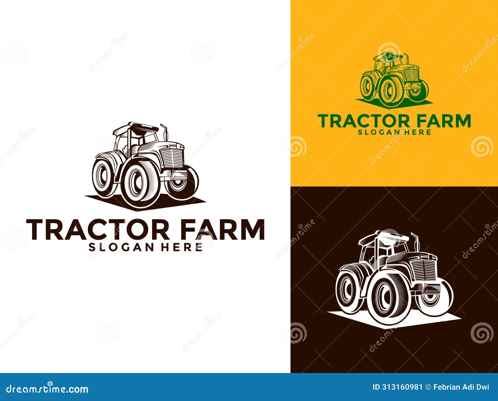 Tractor Farm Logo Vector, Tractor Machine Logo Design Template Stock ...