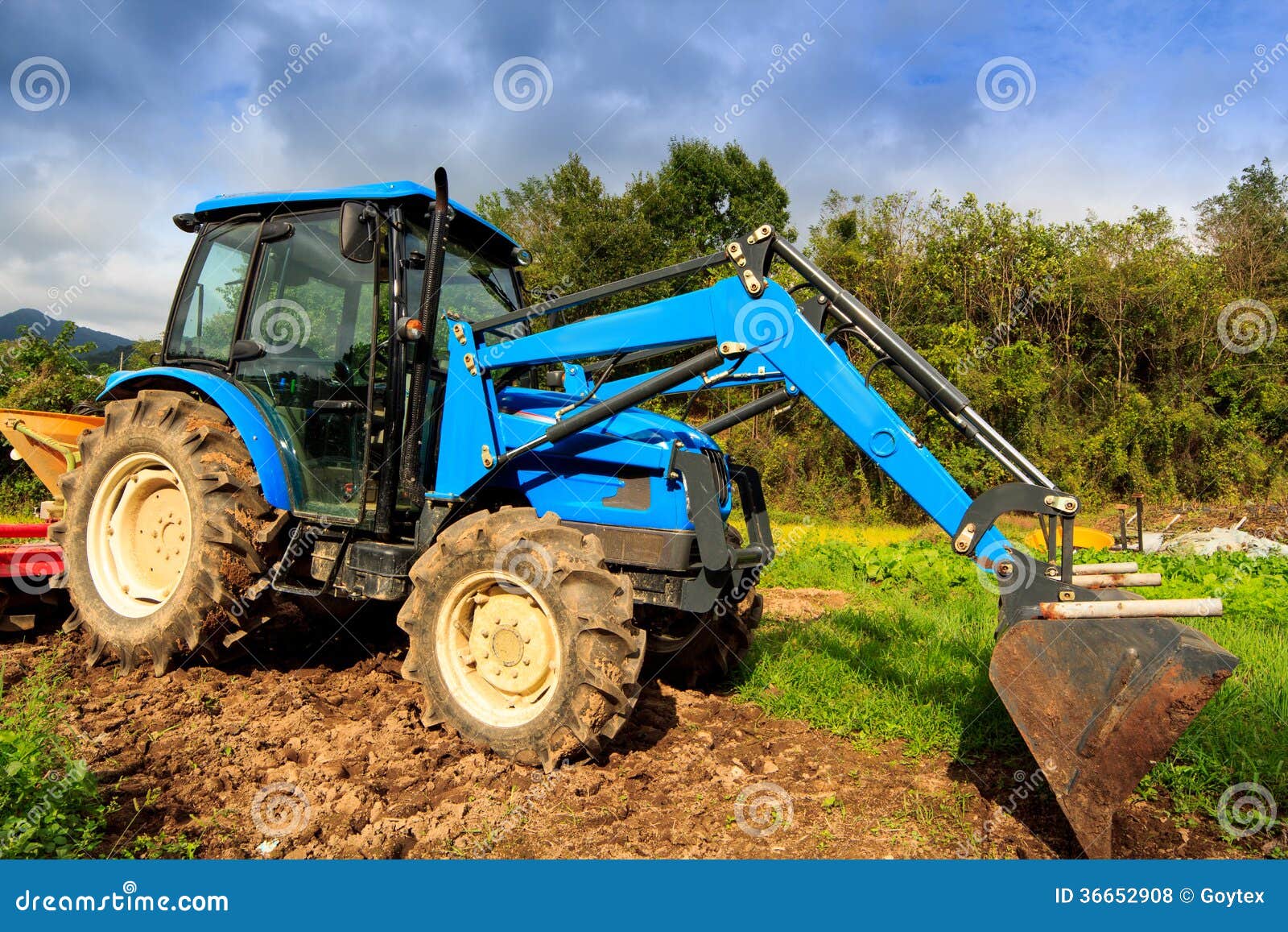 Tractor stock photo. Image of nature, farming, asia, house - 36652908