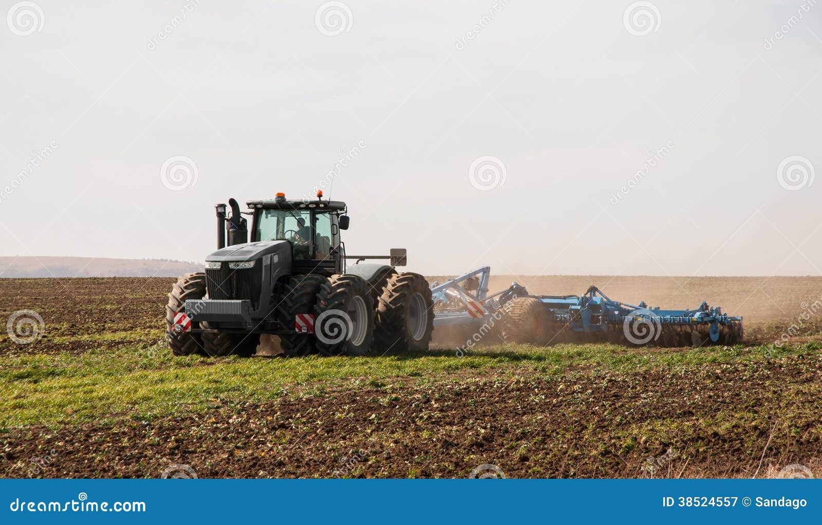 Tractor farming stock image. Image of agricultural, farmland - 38524557