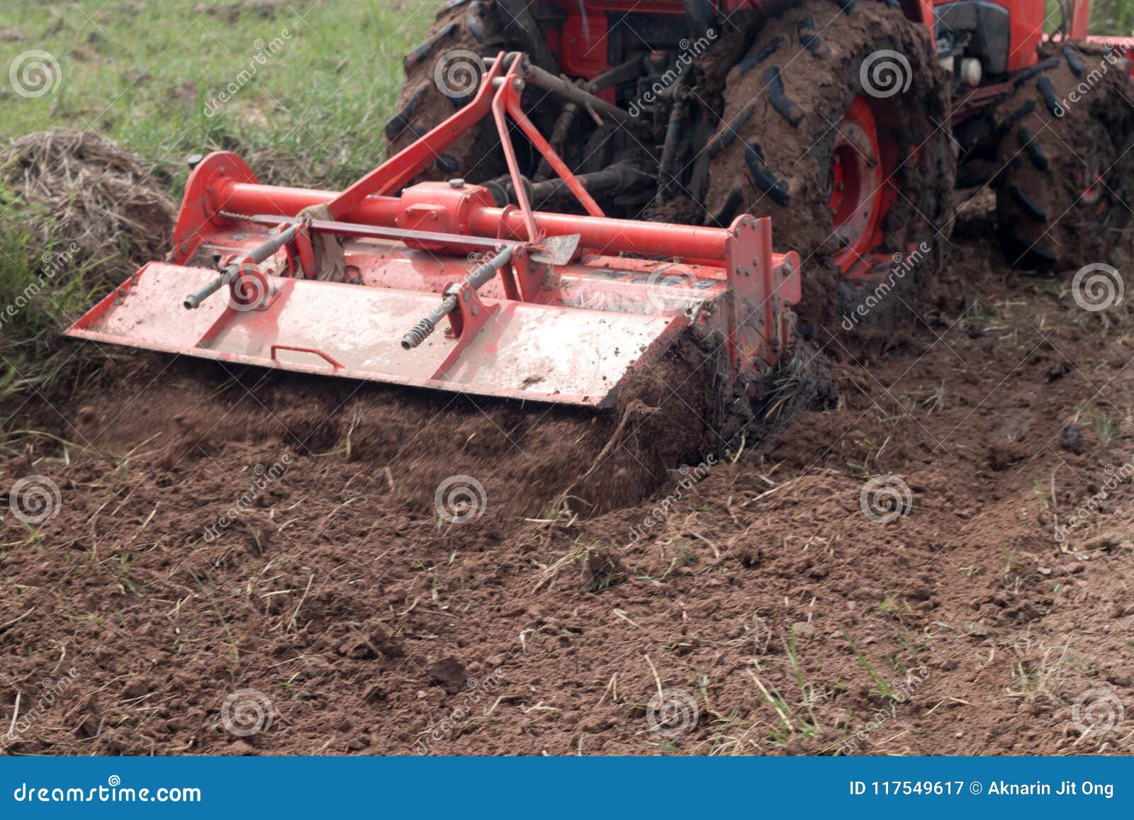 Tractor for Farming Working Stock Image - Image of background, plowing ...