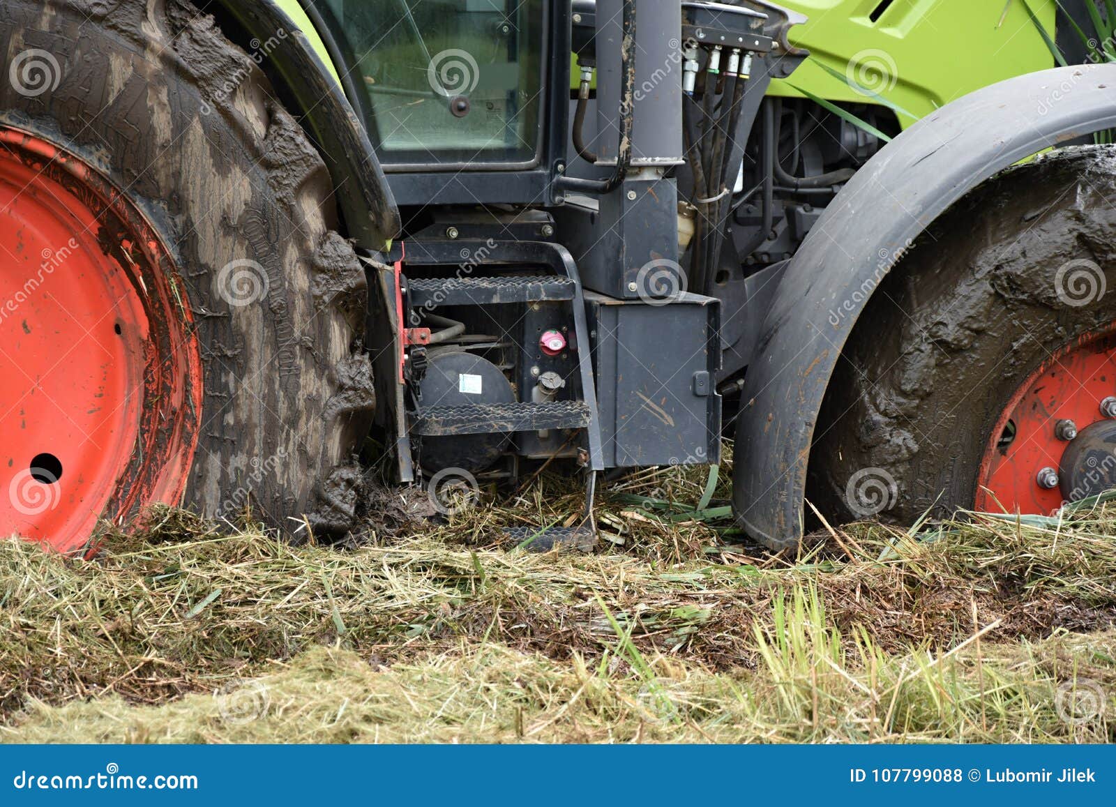 The Tractor Fell into the Swamp. Stock Photo - Image of tractor, splash ...