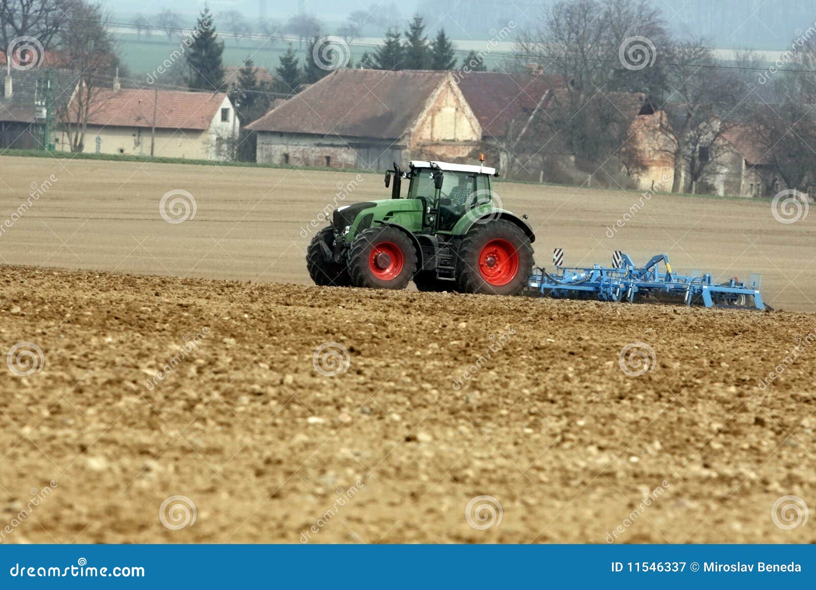 Tractor and field stock image. Image of farm, farmer - 11546337
