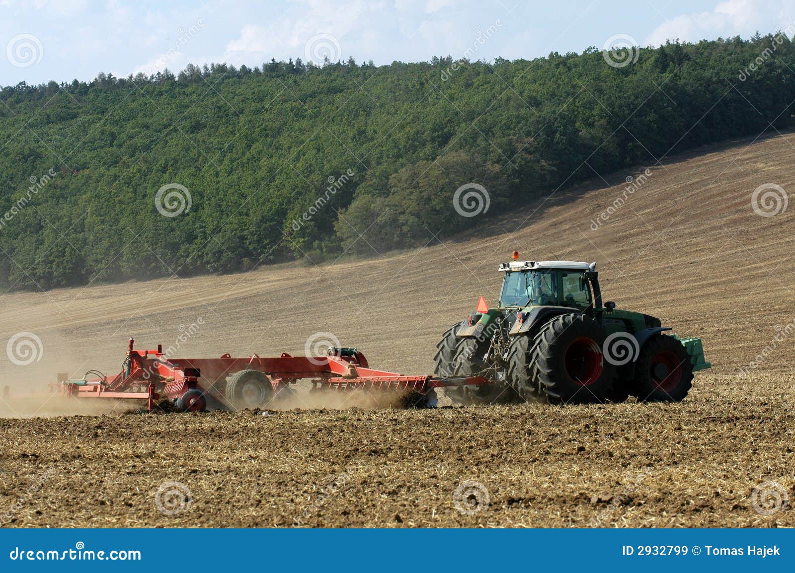Tractor on the field stock image. Image of plowing, field - 2932799