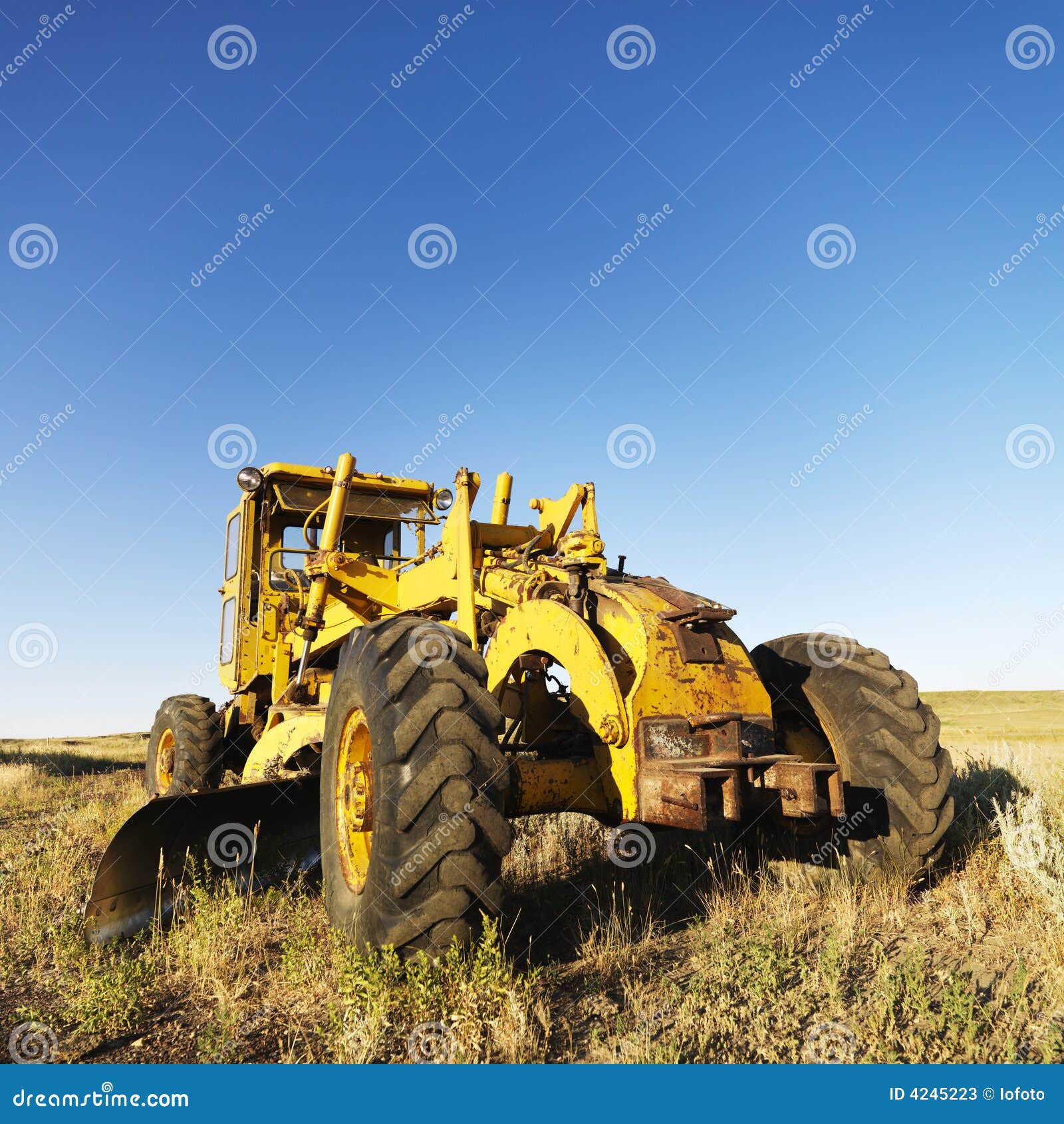 Tractor in field. stock image. Image of rural, north, tractor - 4245223