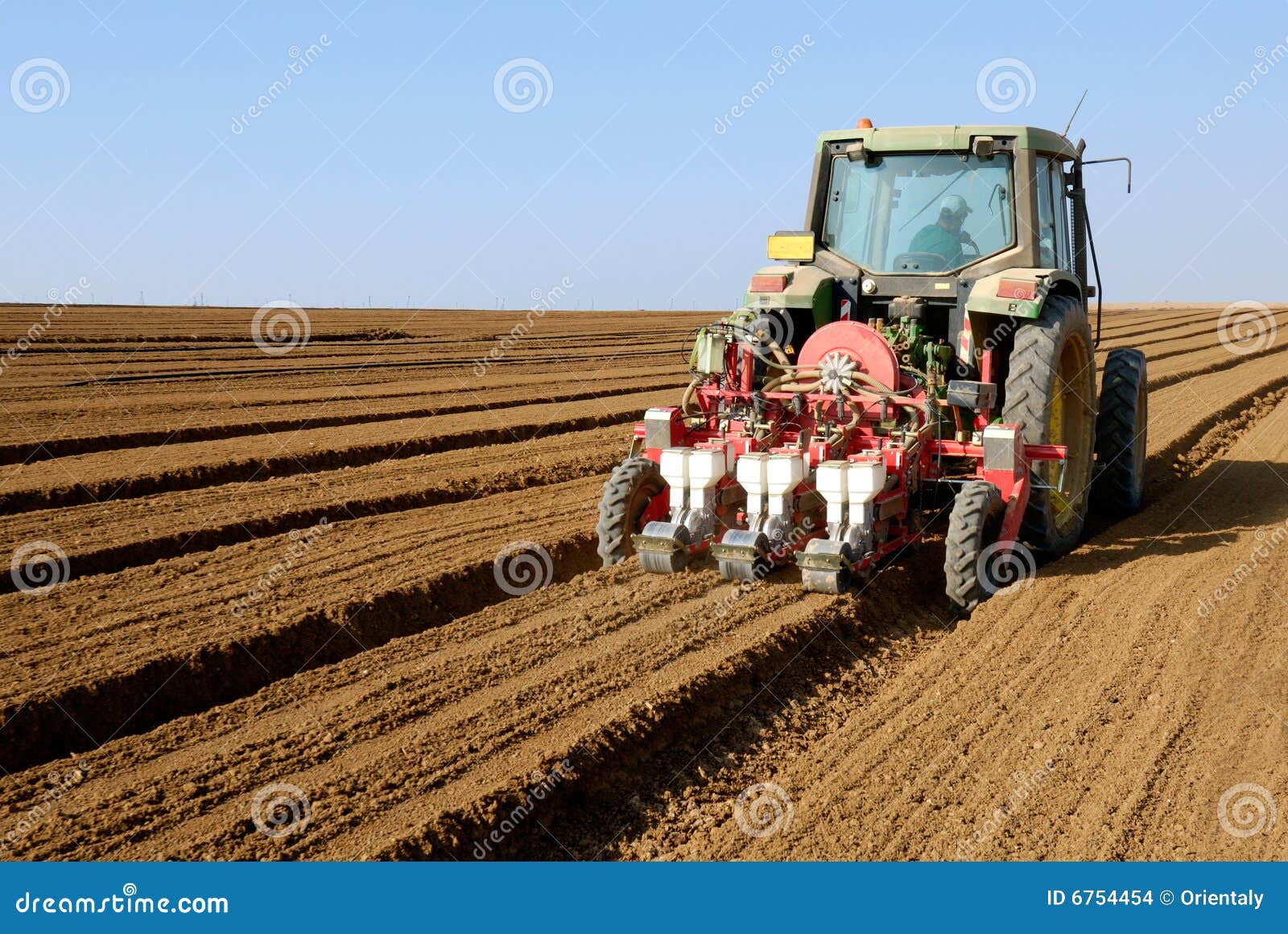 Tractor at field editorial stock image. Image of farmland - 6754454