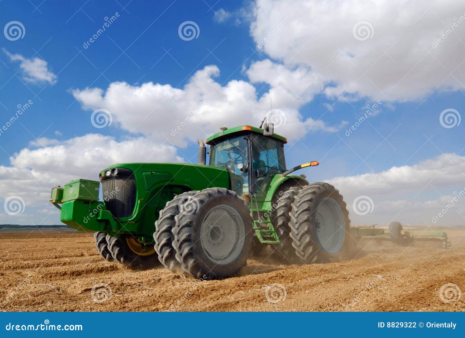 Tractor at field stock photo. Image of agriculture, harvest - 8829322