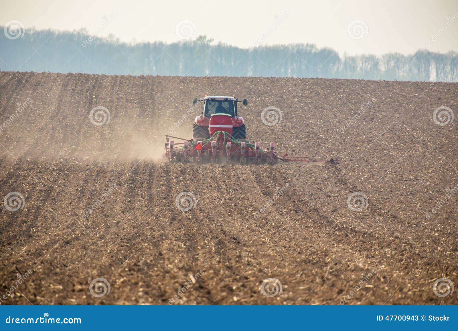Tractor on the field stock image. Image of driving, cultivation - 47700943