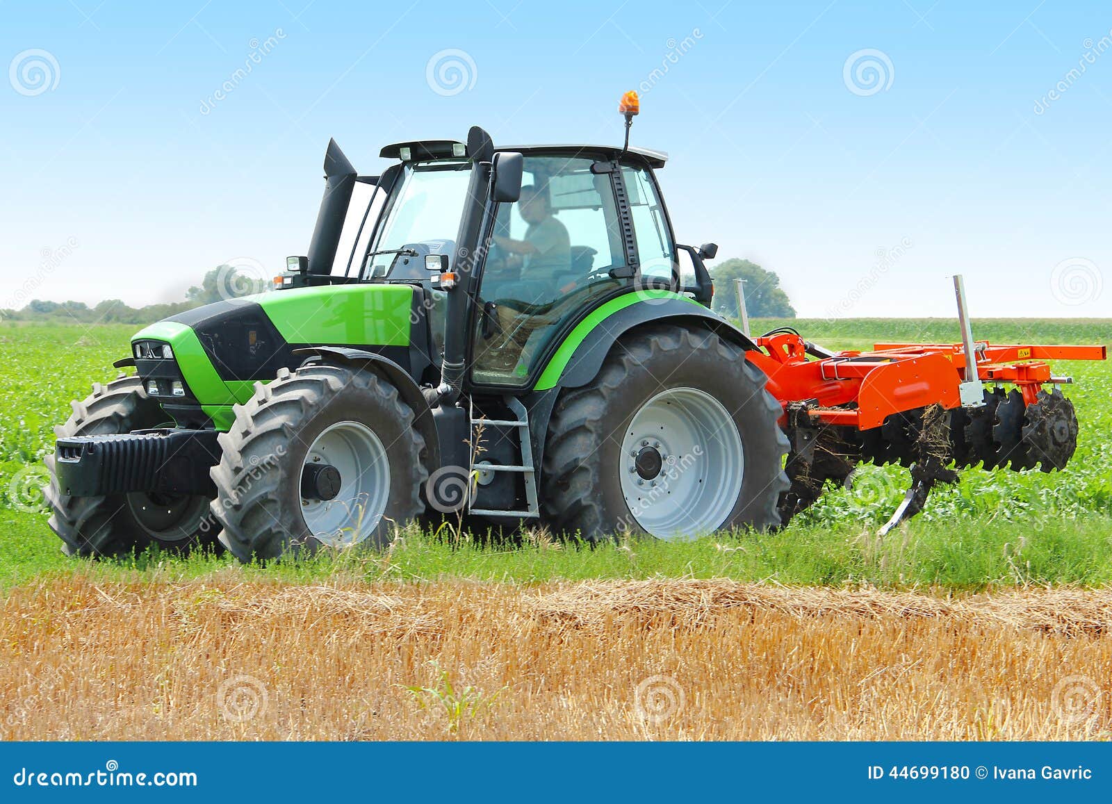 Tractor on the field stock photo. Image of farmland, dirt - 44699180