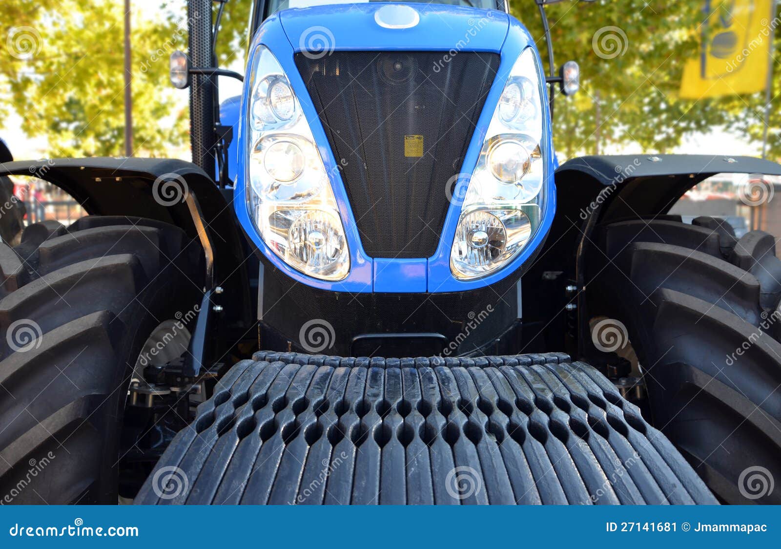 Tractor front stock image. Image of pneumatic, agriculture - 27141681