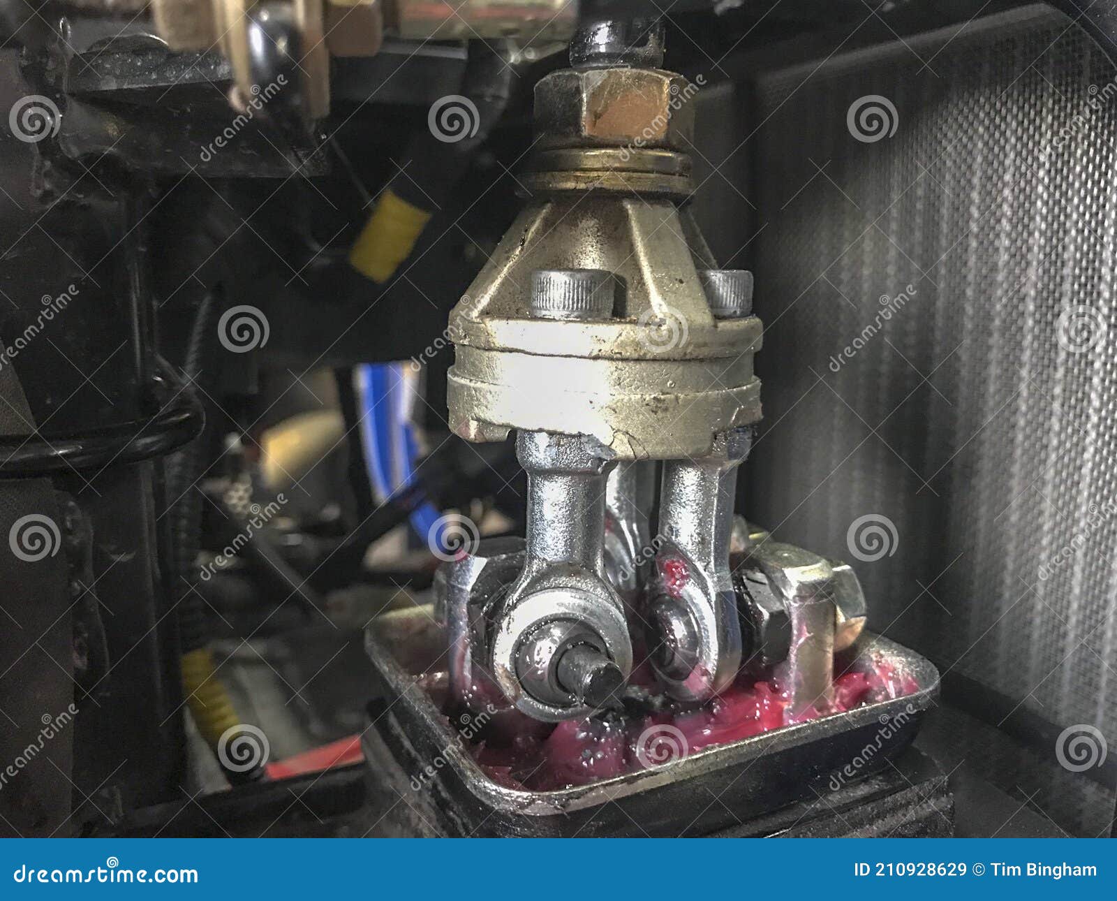 Tractor Front End Loader Hydraulic Control Lever Stock Image - Image of ...