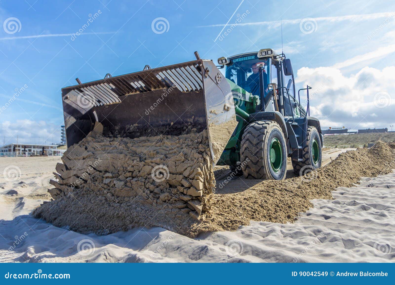 Tractor Front End Loader Moving Sand Editorial Stock Image - Image of ...