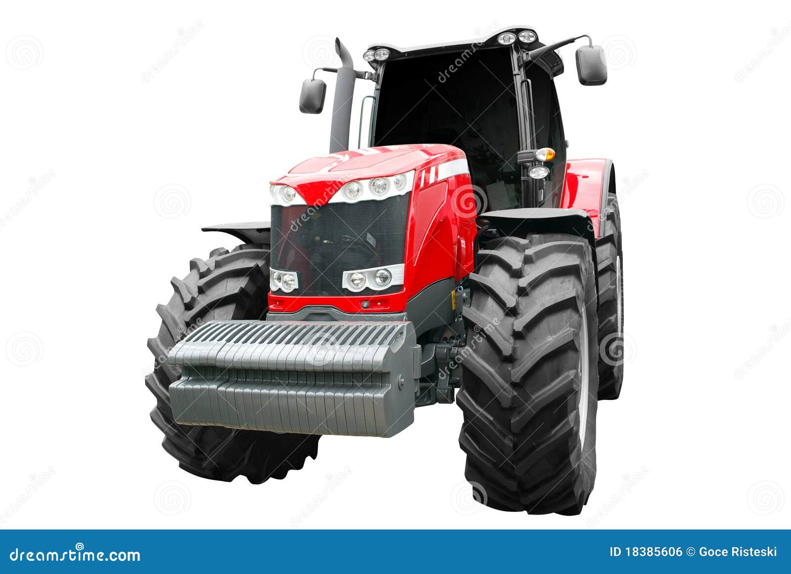 Tractor Front View Isolated Stock Photo - Image of road, pushing: 18385606
