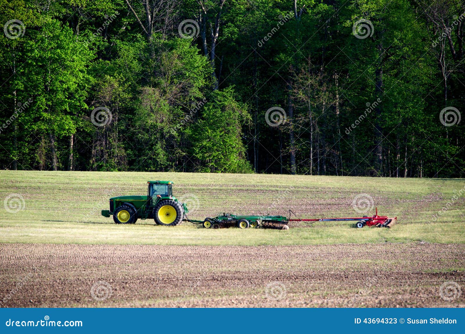 Tractor Getting a Field Ready in the Spring Editorial Stock Photo ...