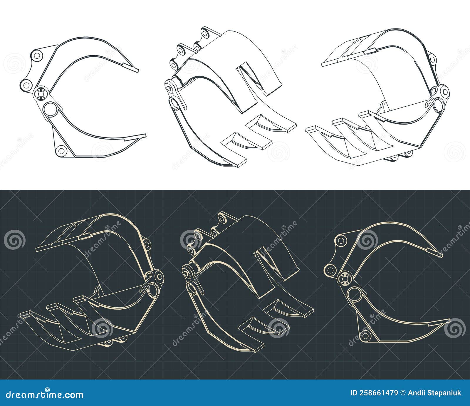 Wood Gripper Drawings Cartoon Vector | CartoonDealer.com #258661483