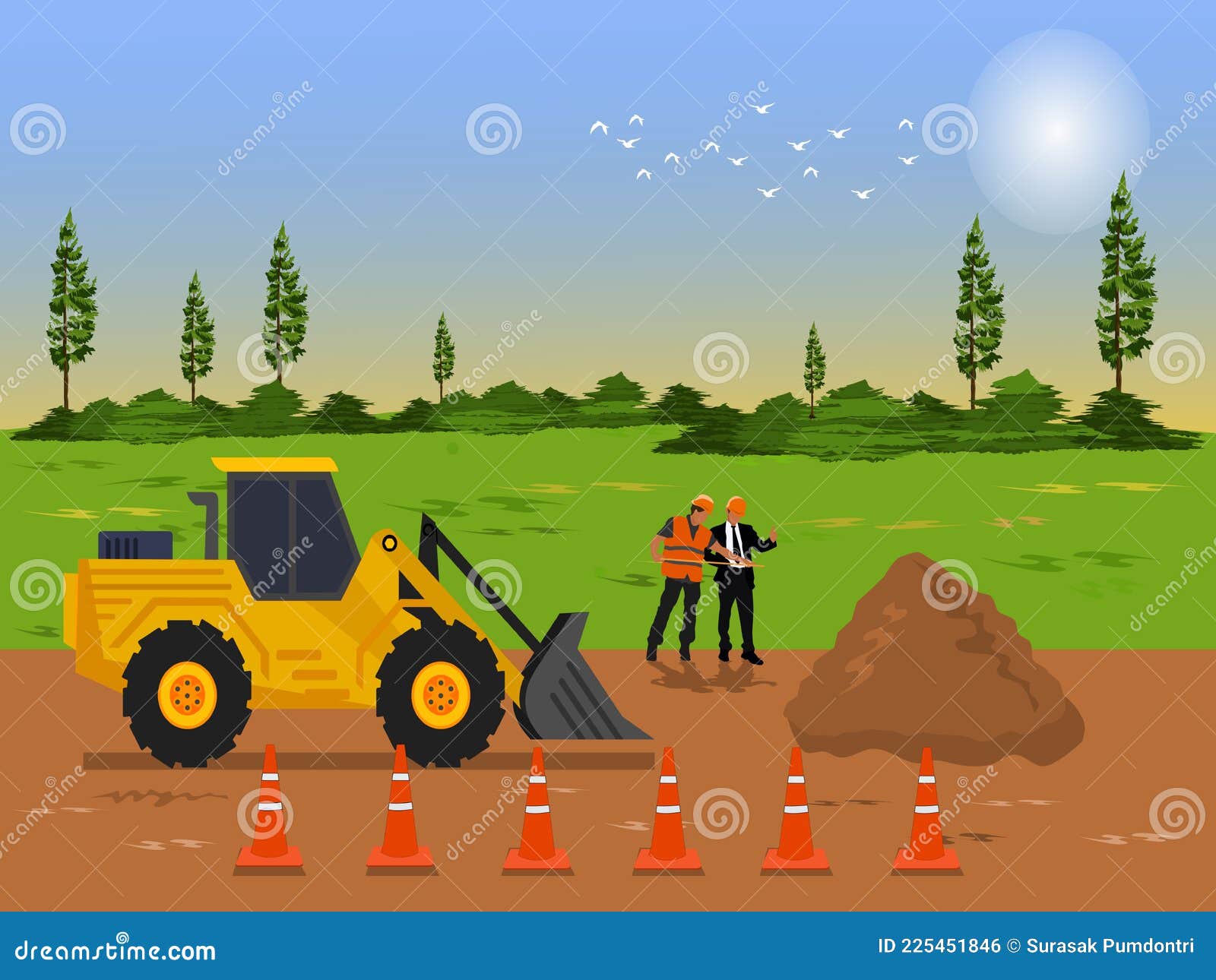 GRADING BACKGROUND IN 3D EFFECT Cartoon Vector | CartoonDealer.com ...