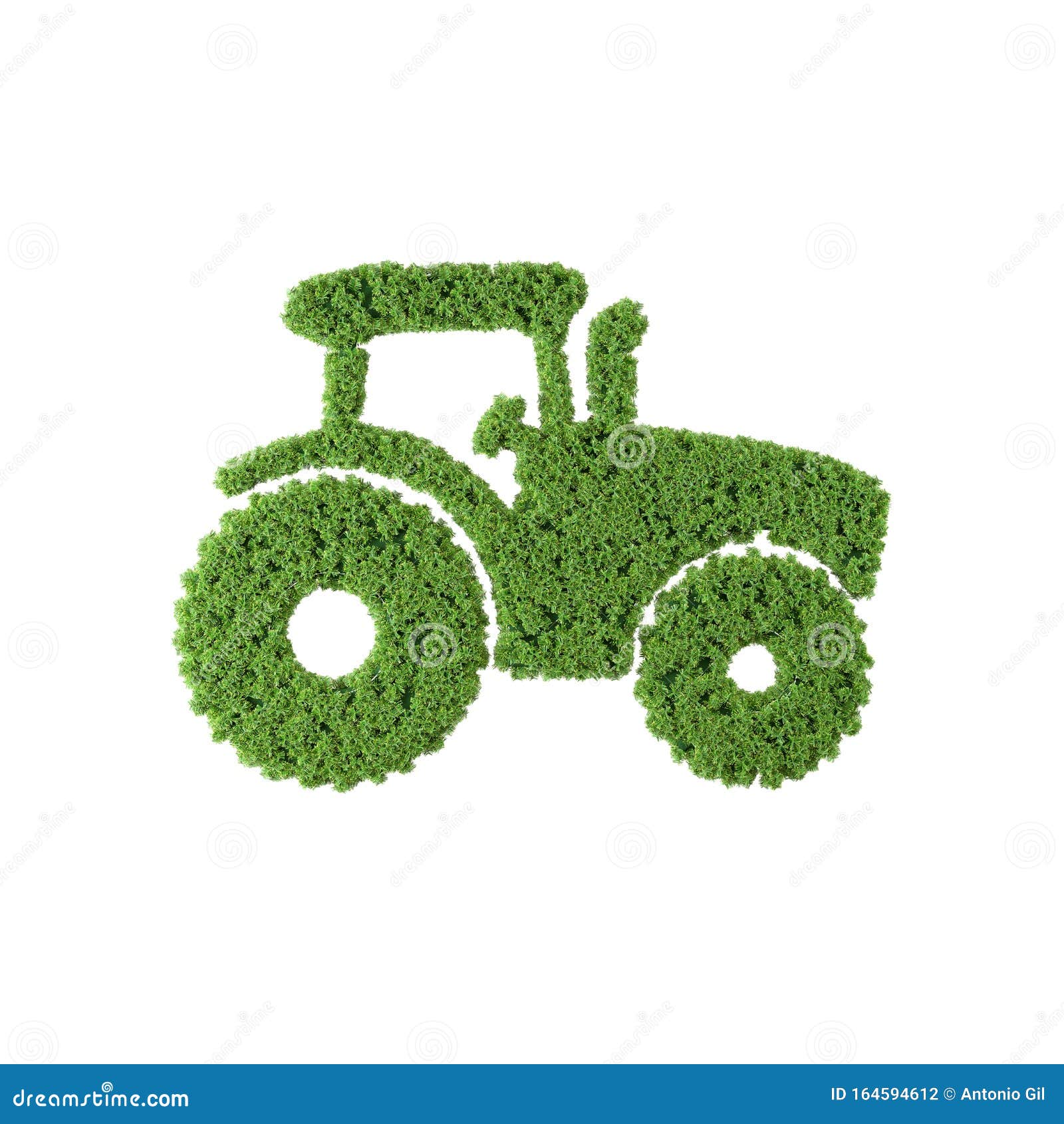 Tractor Grass Icon on White Background Stock Illustration ...