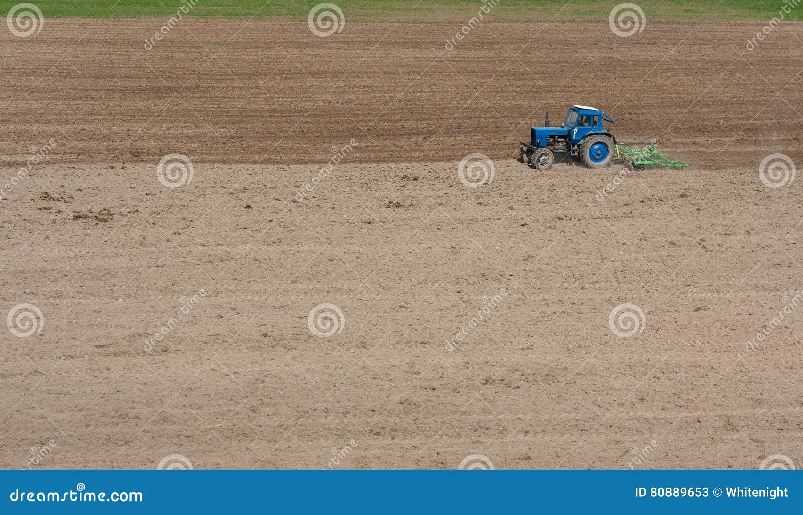 Tractor Harrowed Field stock image. Image of field, soil - 80889653