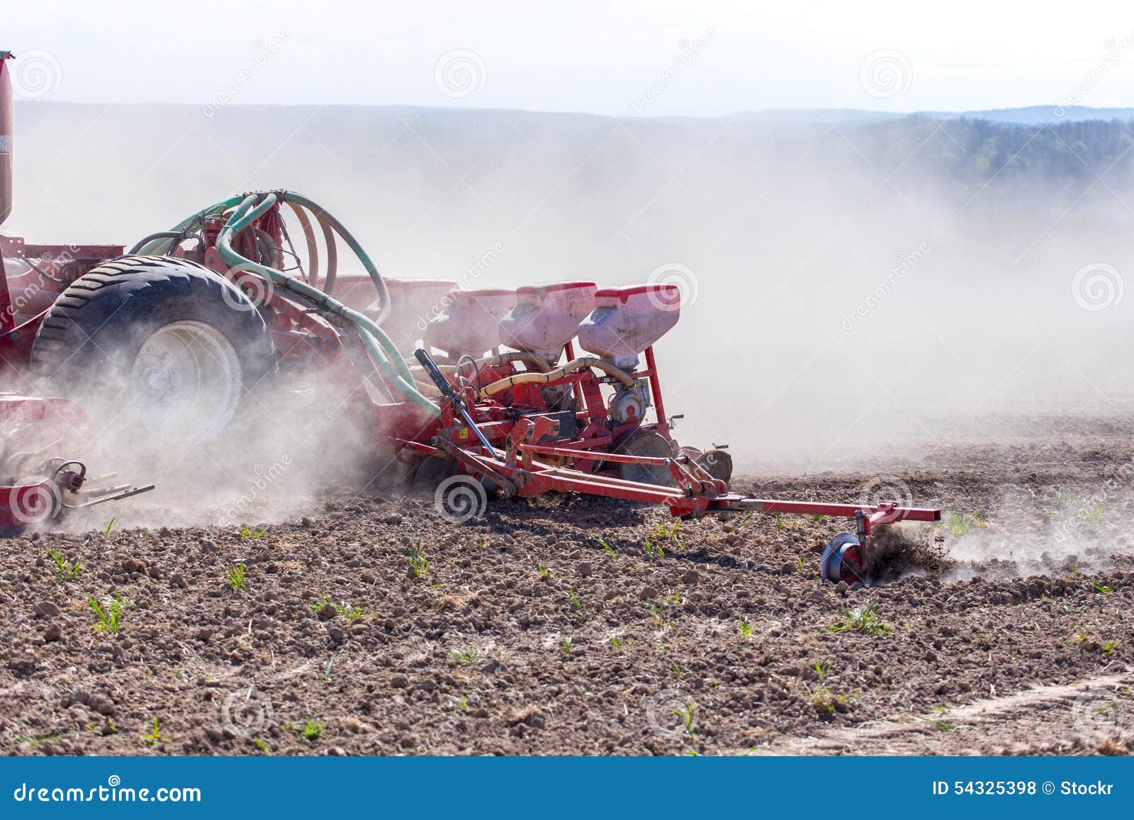 Tractor Harrowing the Field Stock Photo - Image of cultivation ...