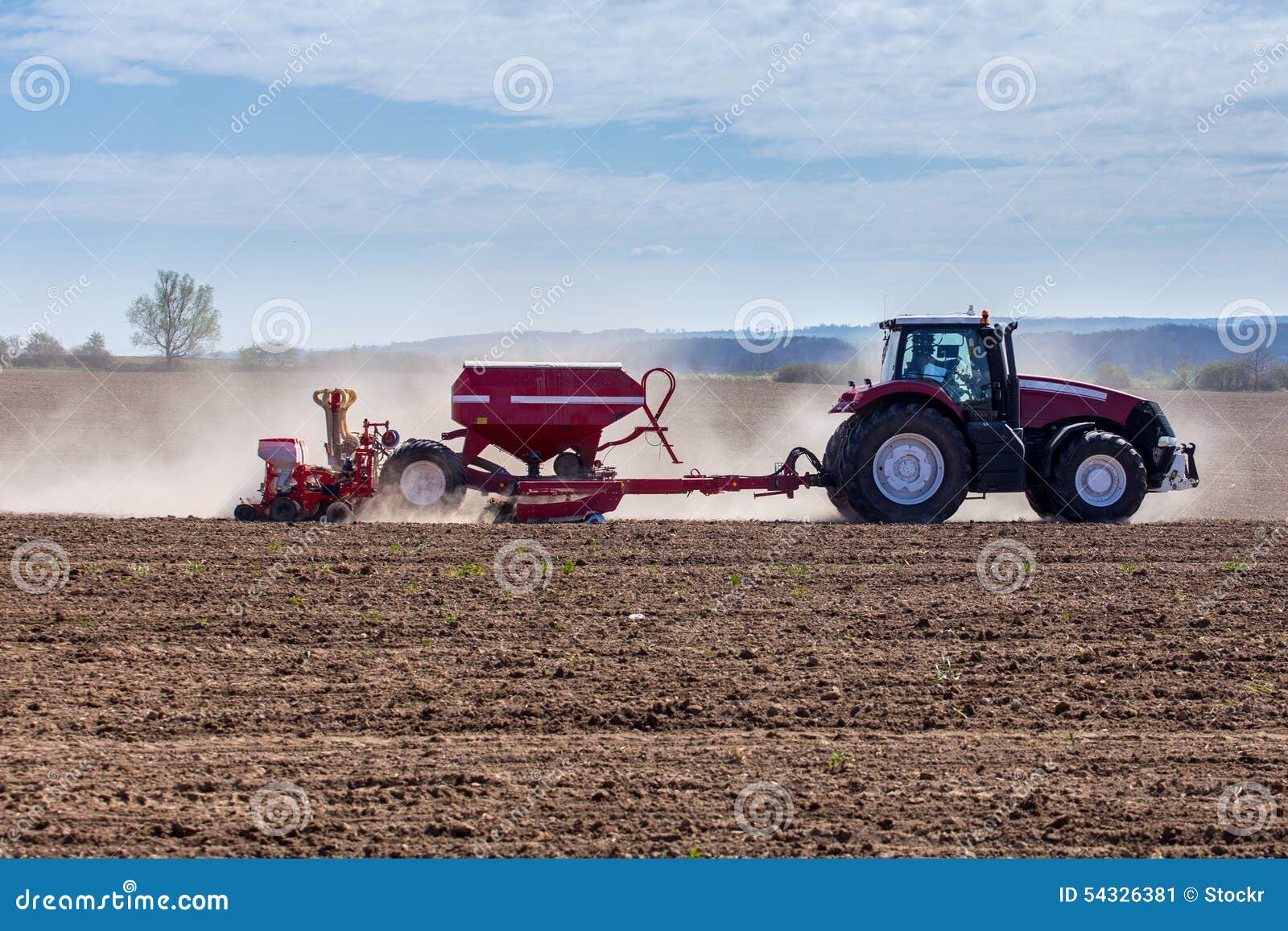 Tractor Harrowing the Field Stock Image - Image of landscaped, agronomy ...