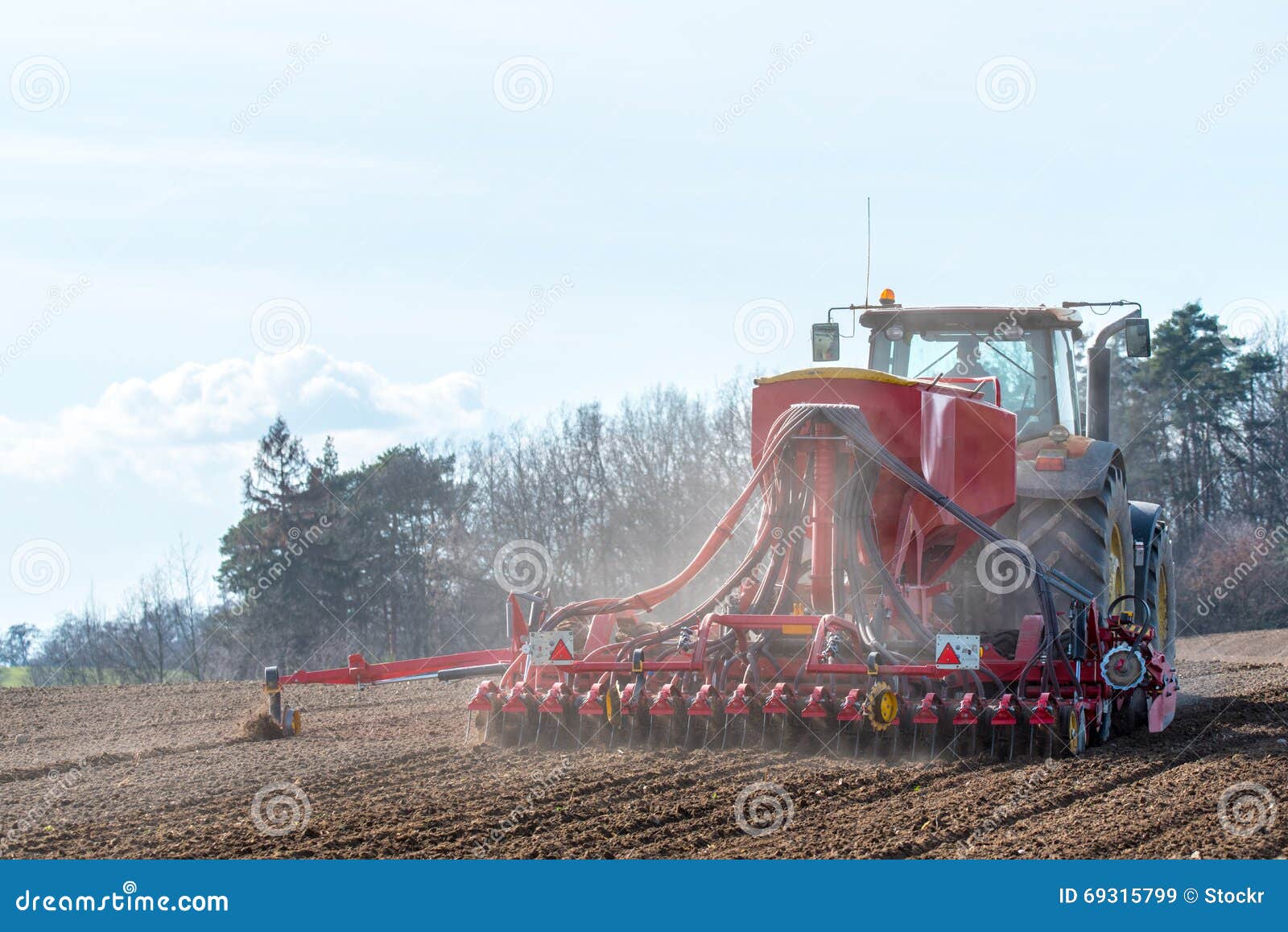 Tractor Harrowing the Field Stock Image - Image of arable, cultivated ...