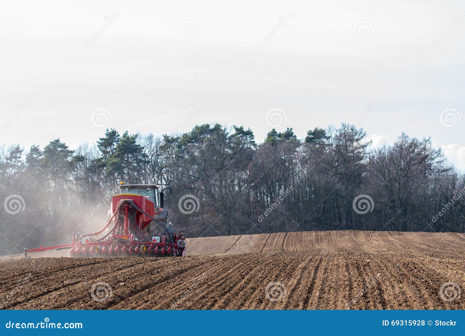 Tractor Harrowing the Field Stock Photo - Image of equipment, outdoors ...