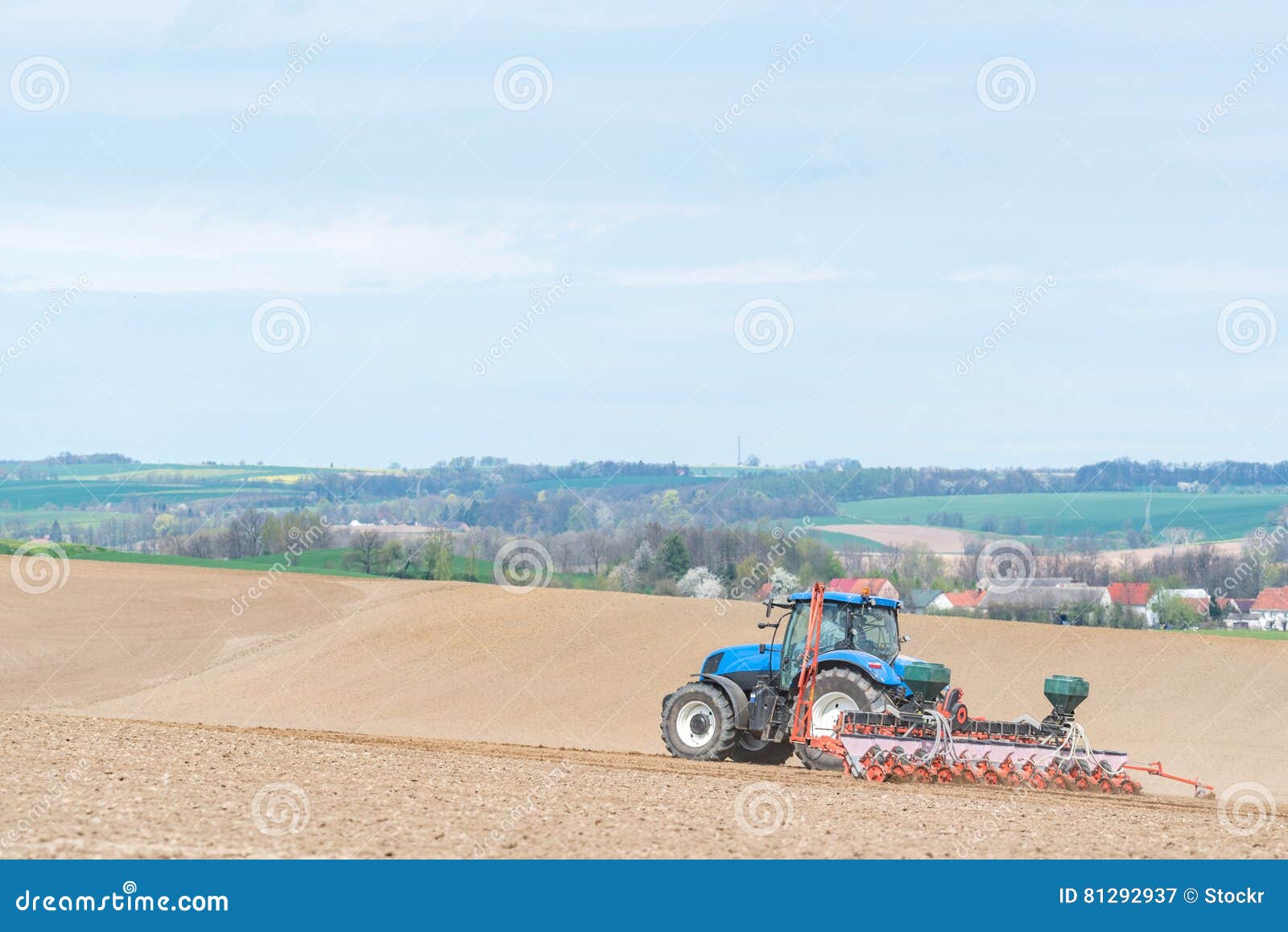 Tractor Harrowing the Field Stock Image - Image of farm, cultivation ...