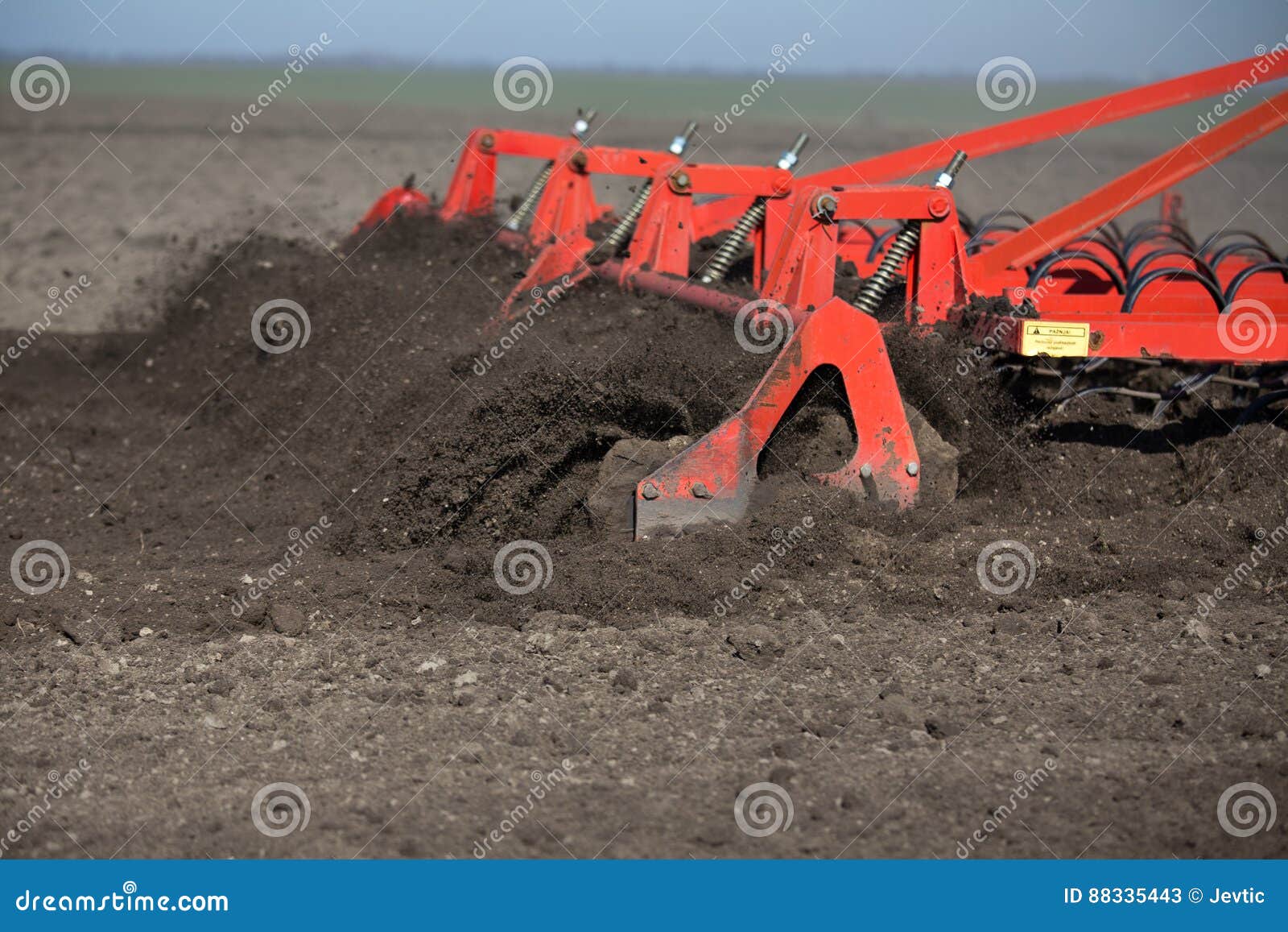 Harrowing The Soil With Tine Harrows Royalty-Free Stock Photo ...