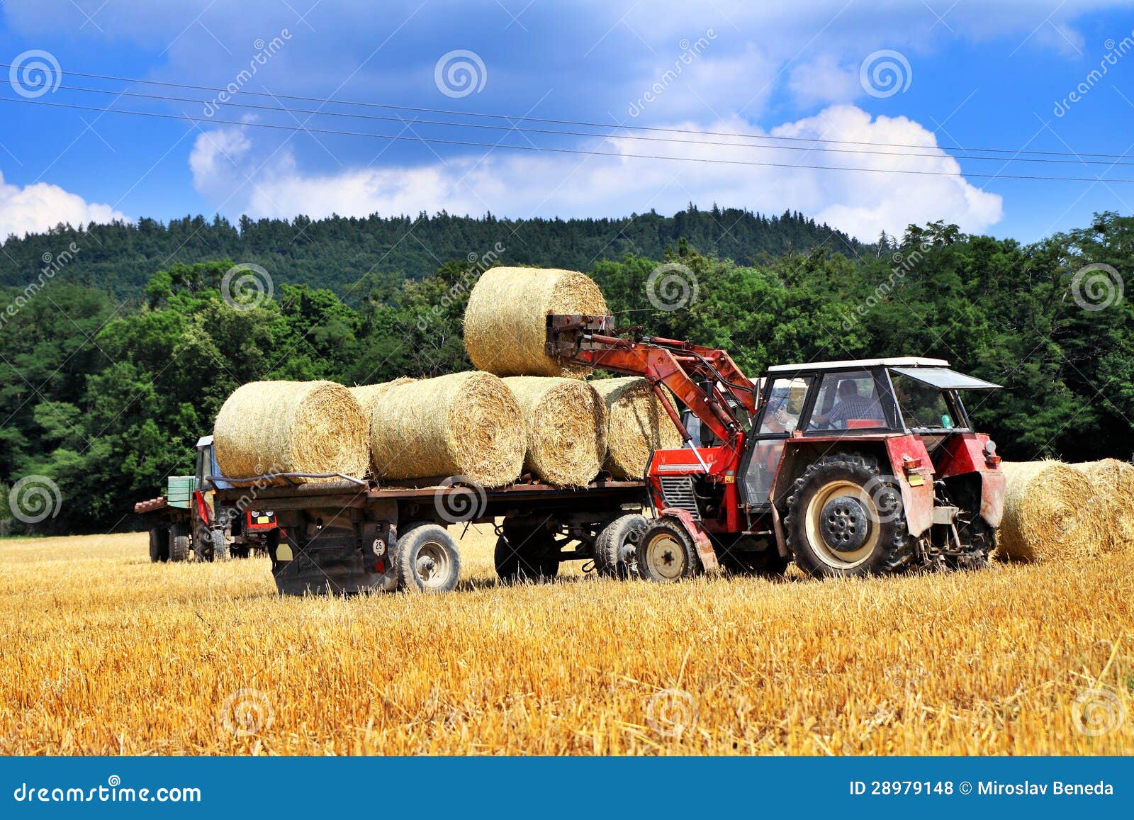 Tractor harvest stock photo. Image of farmer, machine - 28979148