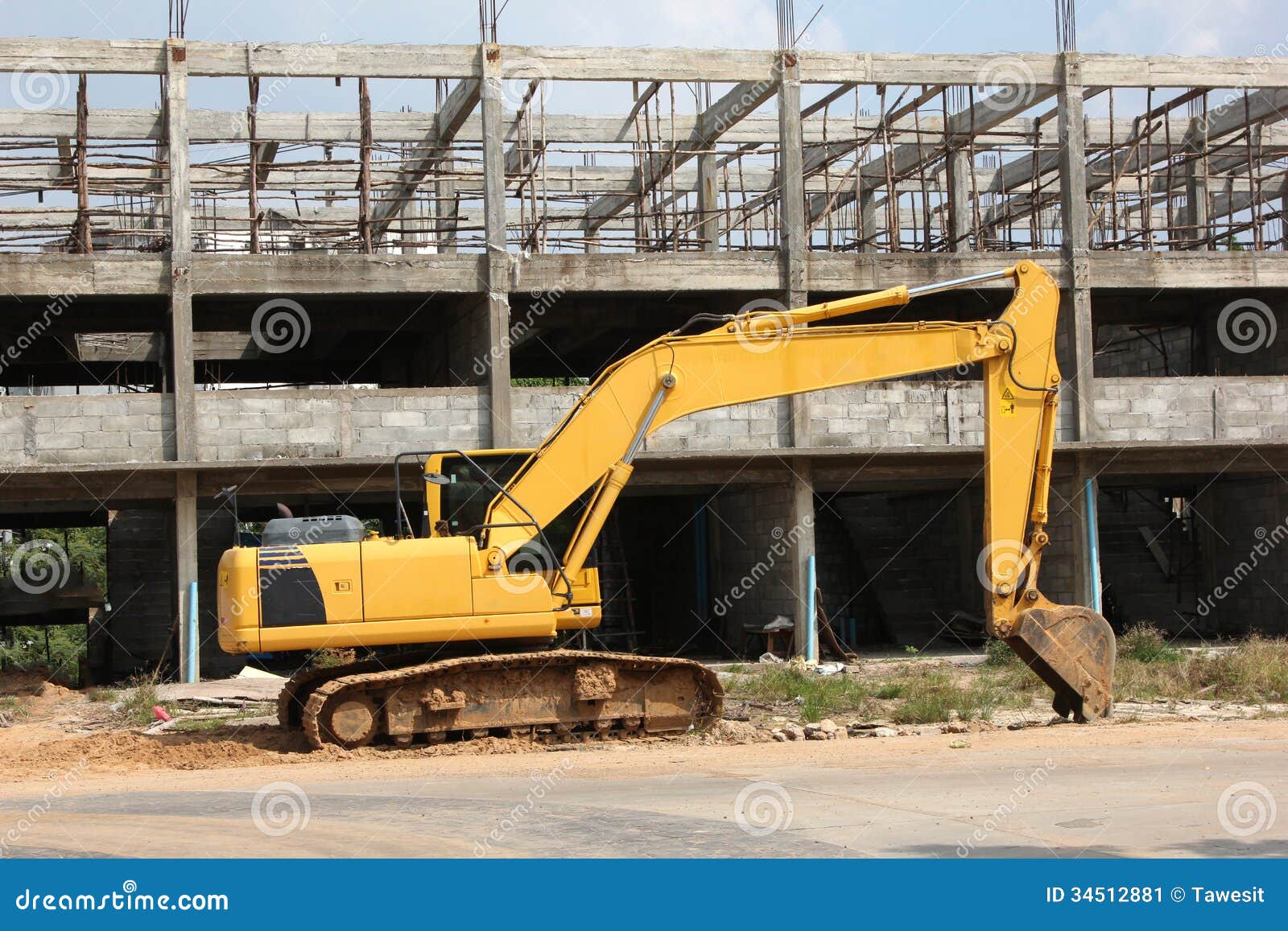 Tractor Heavy Machine for Construction Stock Image - Image of mining ...