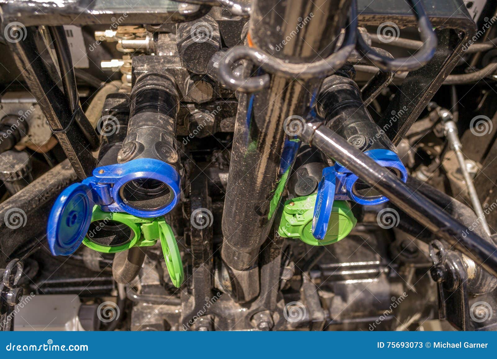 Tractor Hydraulic Couplings Stock Image - Image of black, coupling ...