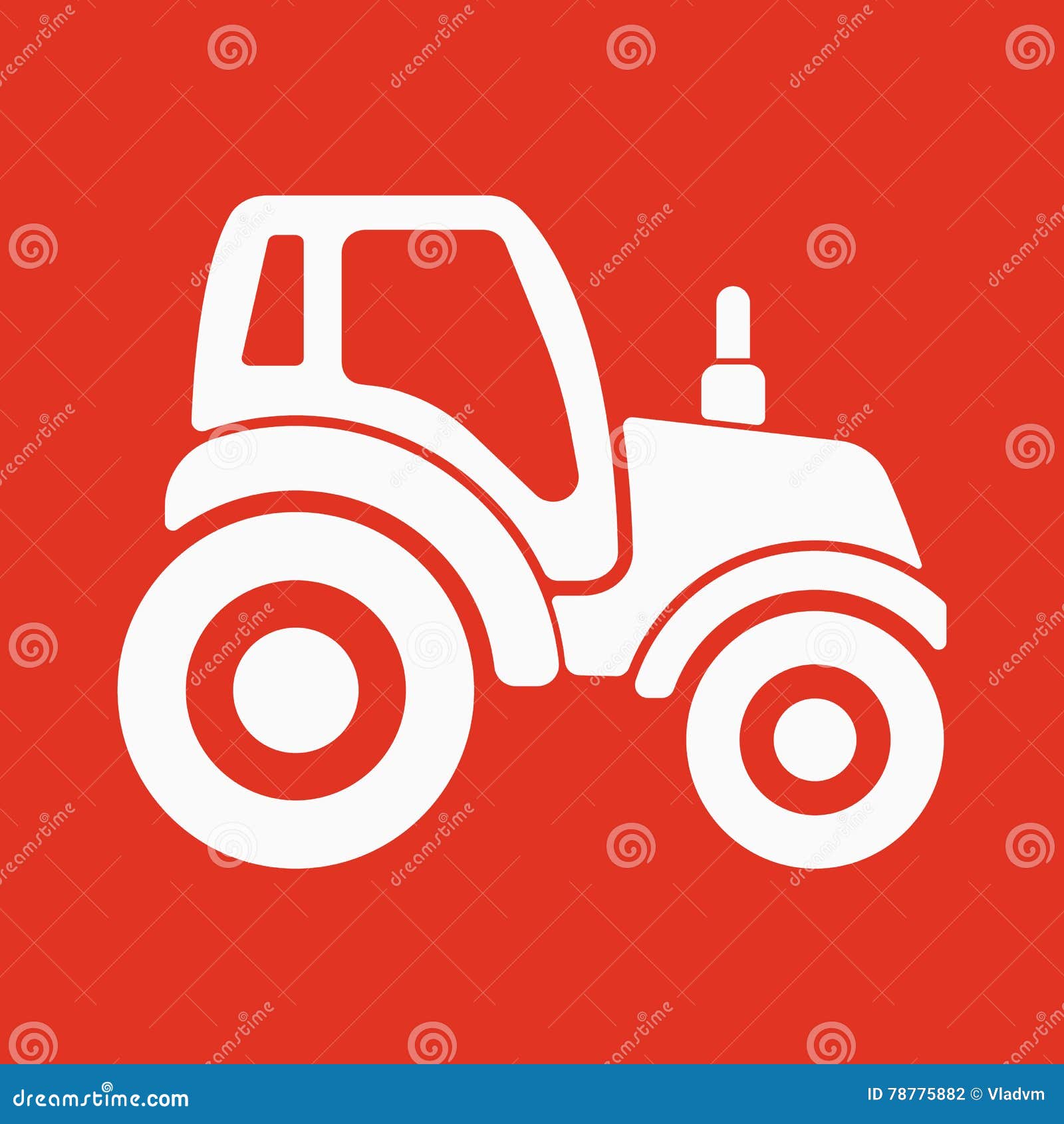 The Tractor Icon. Agrimotor Symbol Stock Vector - Illustration of ...