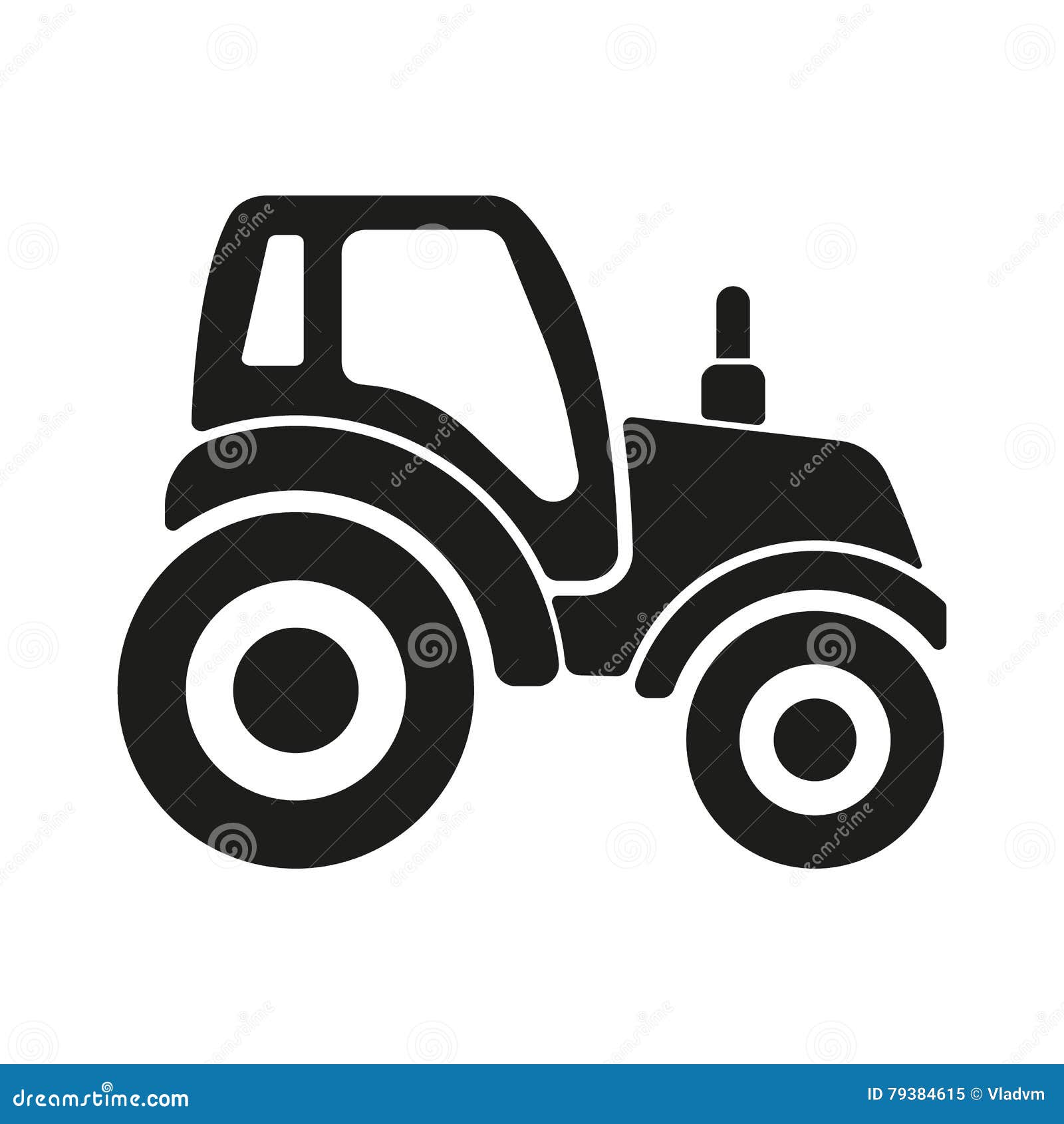 The Tractor Icon. Agrimotor Symbol Stock Vector - Illustration of ...