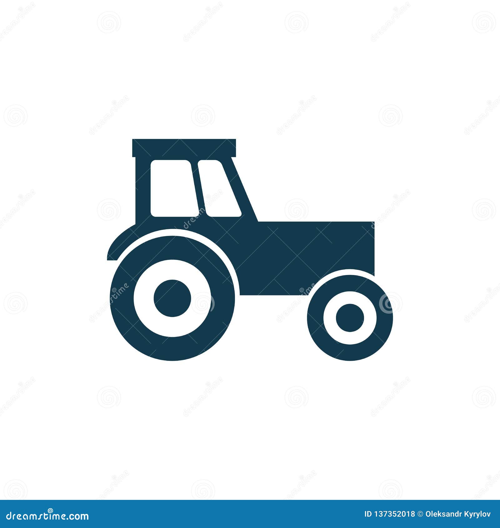 Tractor Icon. Tractor Concept Symbol Design. Vector Illustration ...