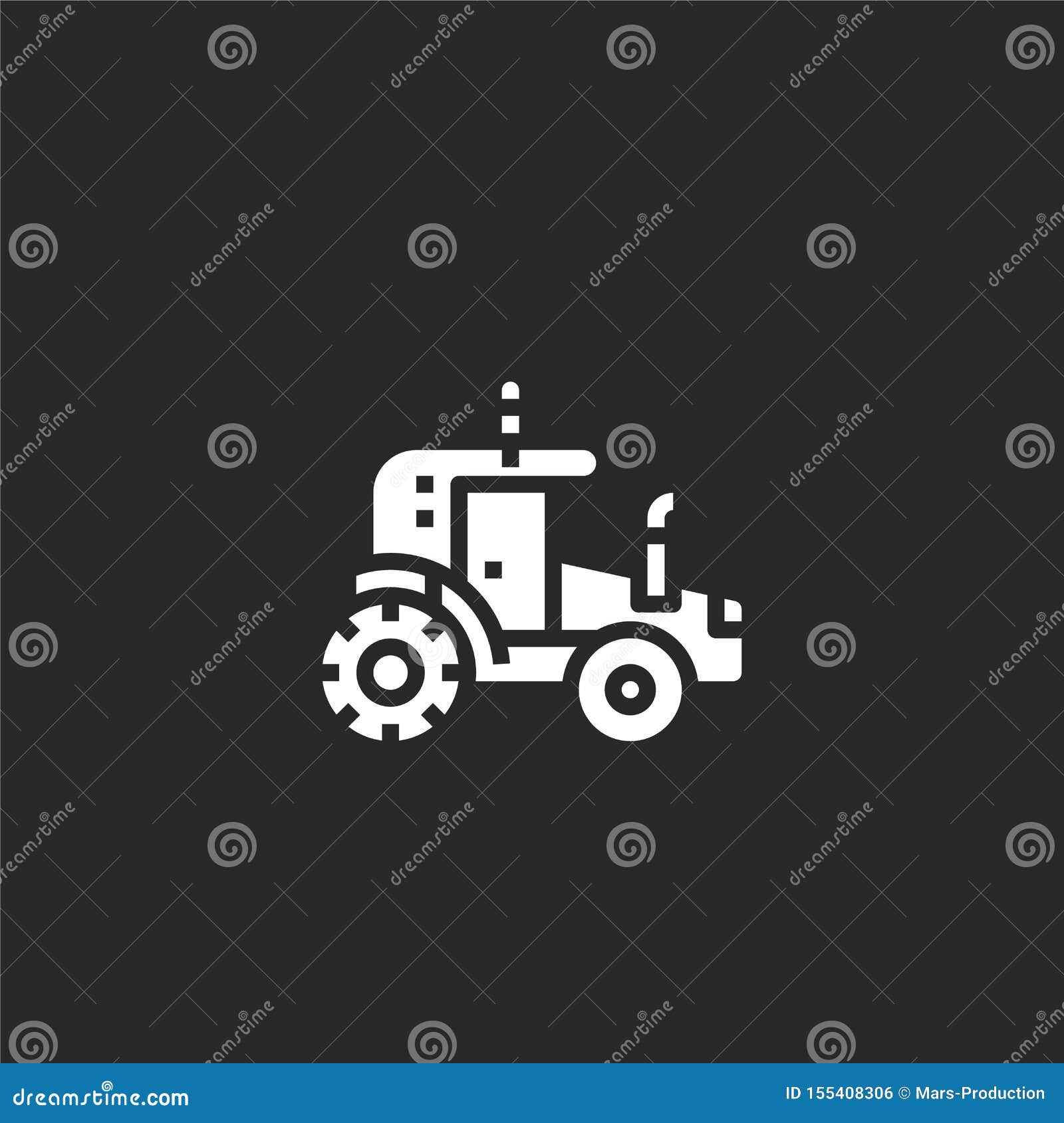 Tractor Icon. Filled Tractor Icon for Website Design and Mobile, App ...