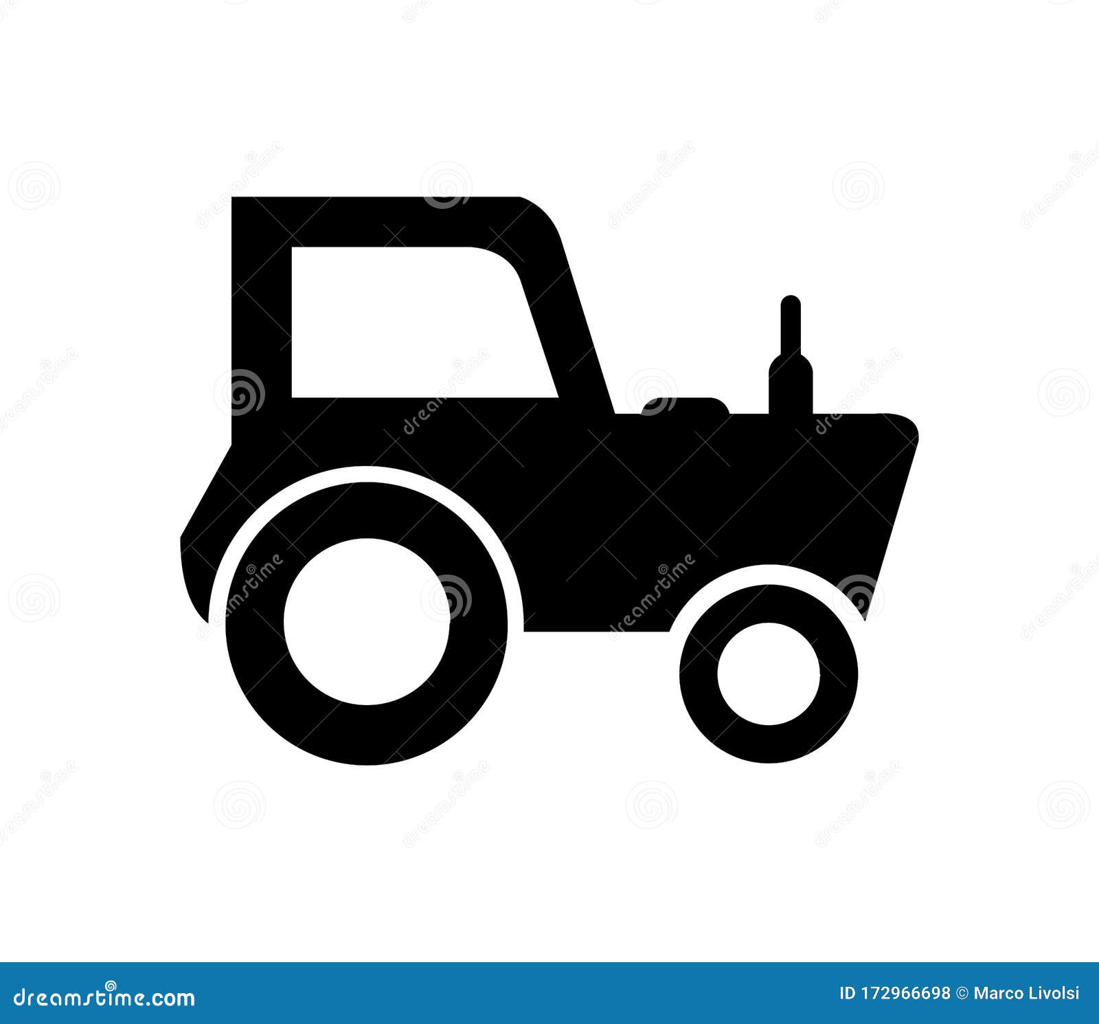 Tractor Icon Illustrated In Vector On White Background Stock ...