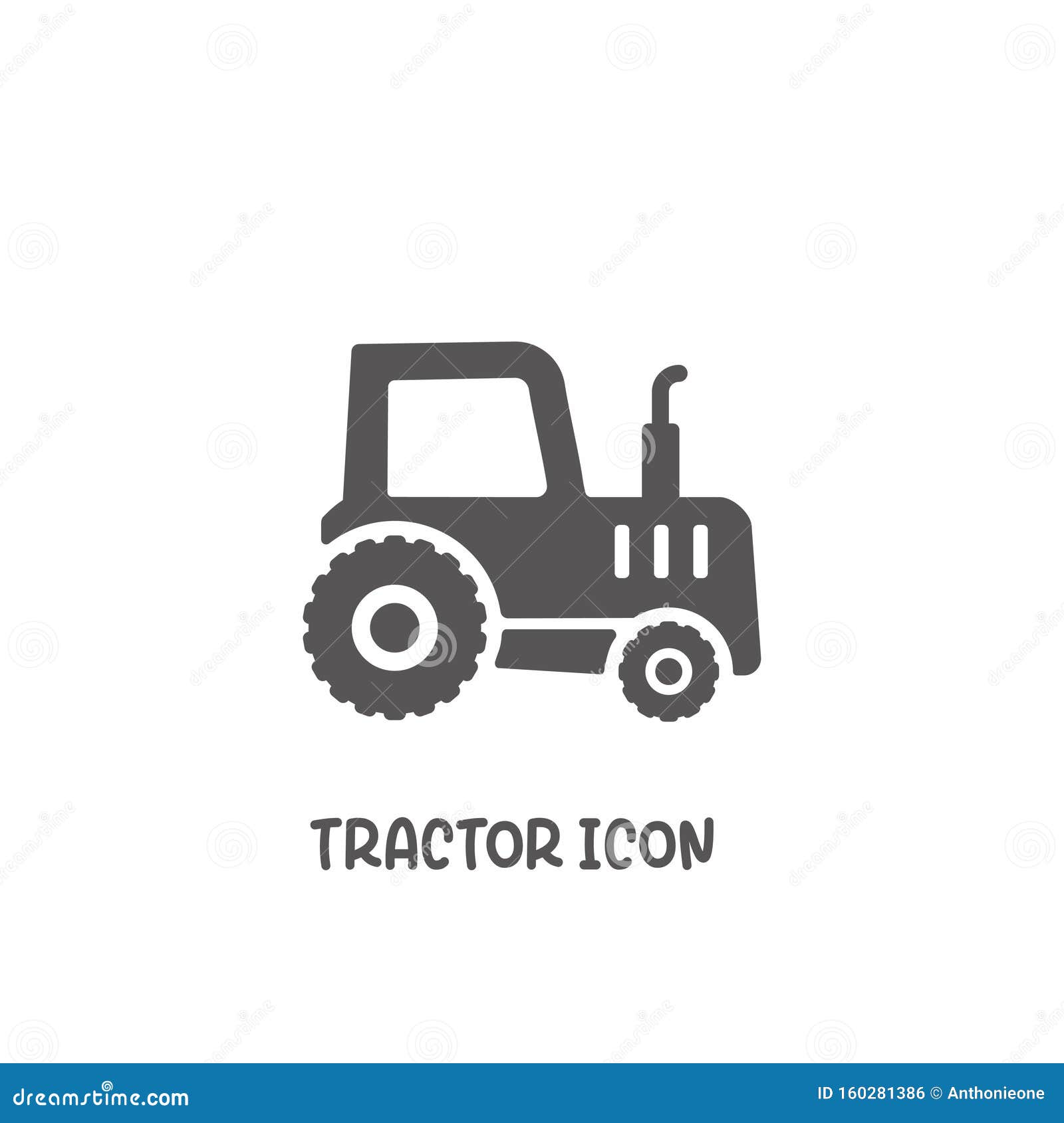 Tractor Icon Simple Flat Style Vector Illustration Stock Vector ...