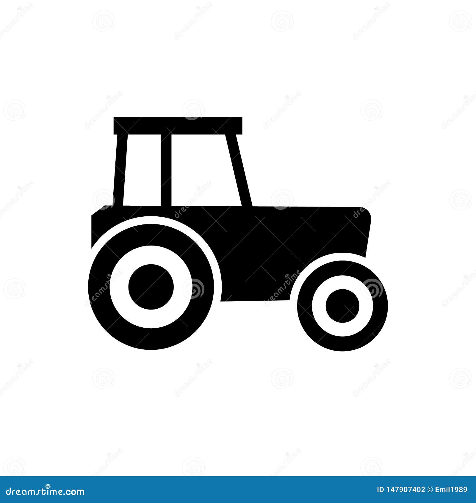 Tractor icon symbol stock vector. Illustration of industry - 147907402