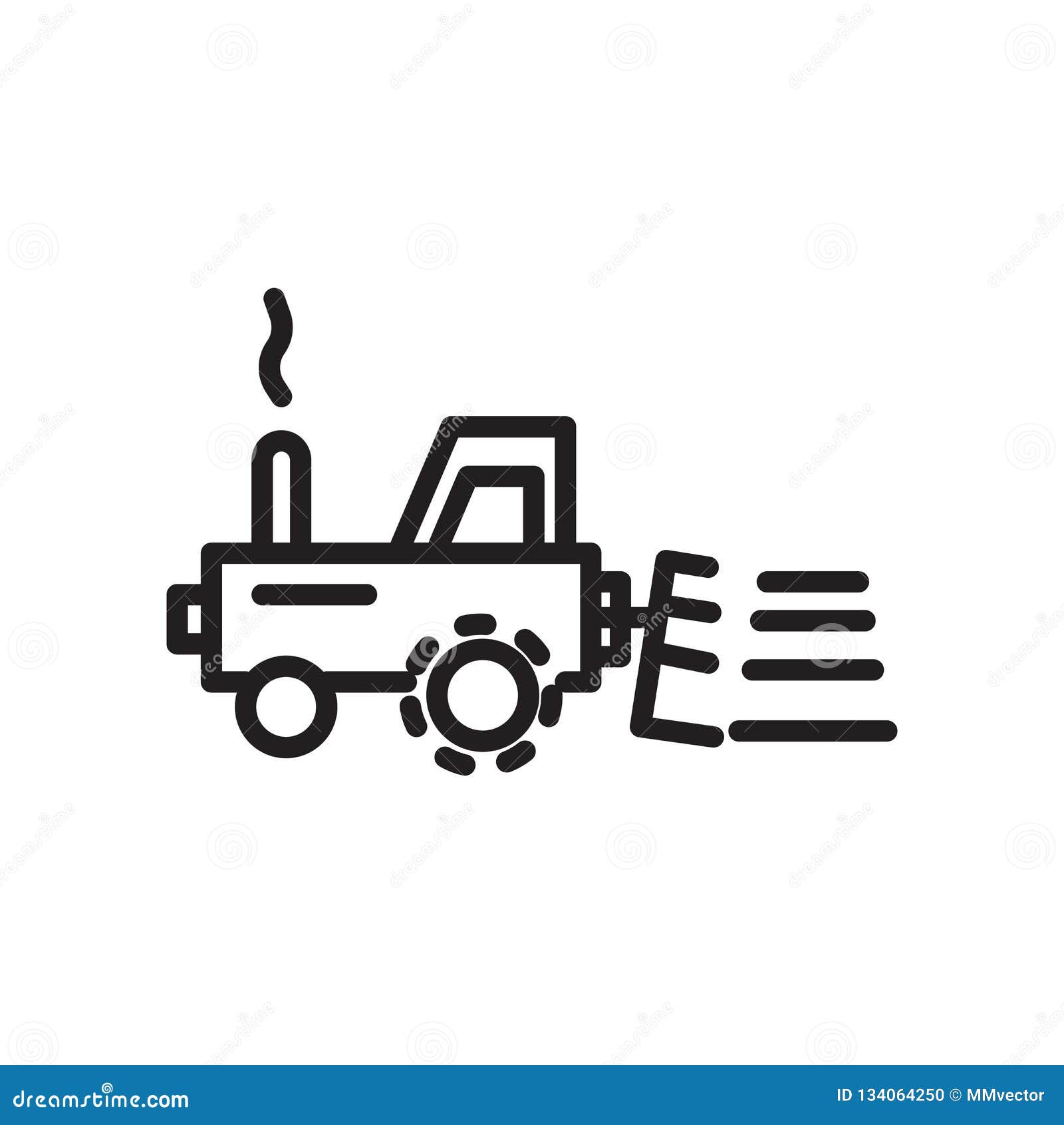 Tractor Icon Vector Isolated on White Background, Tractor Sign , Linear ...