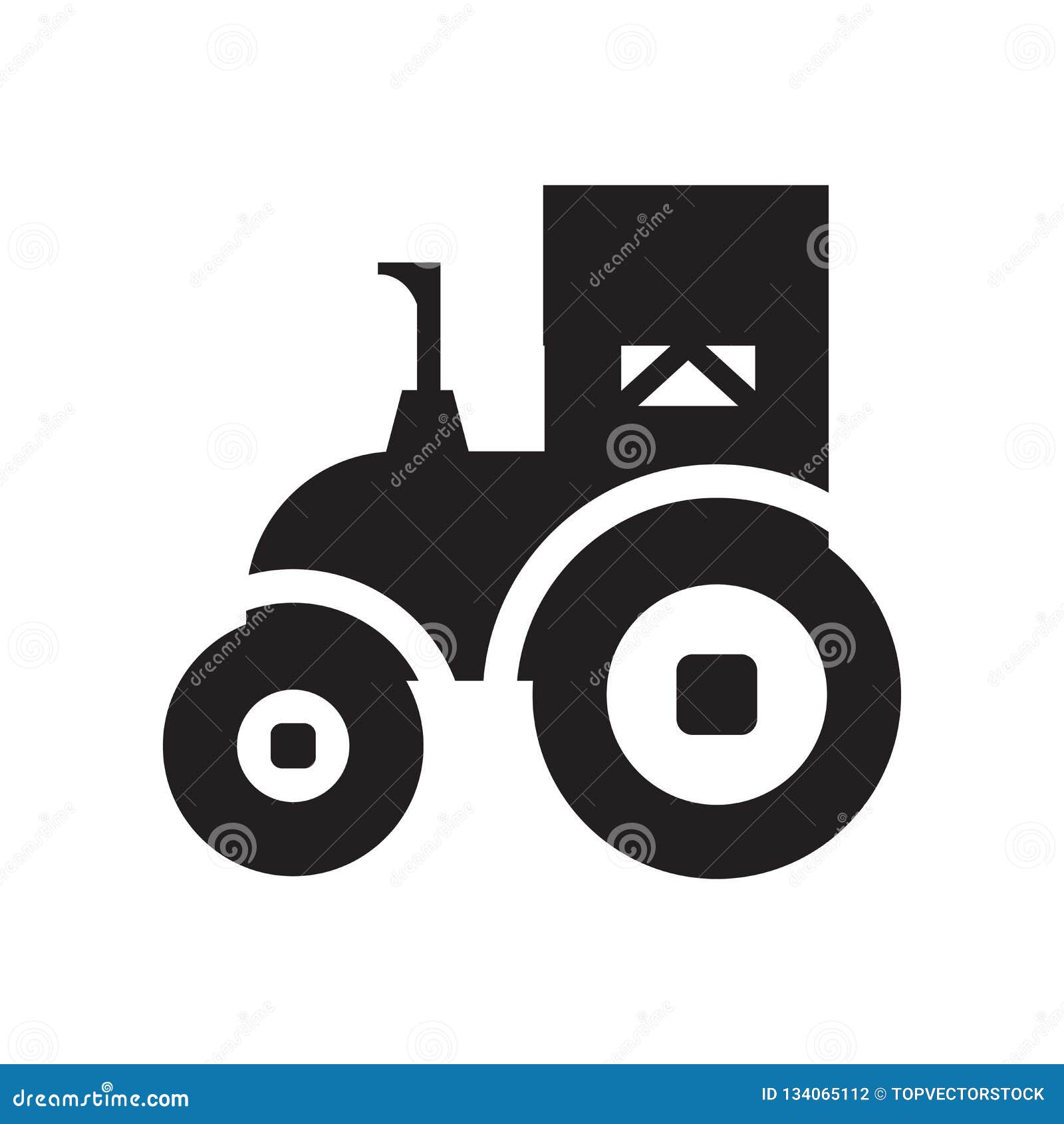 Tractor Icon Vector Sign and Symbol Isolated on White Background ...