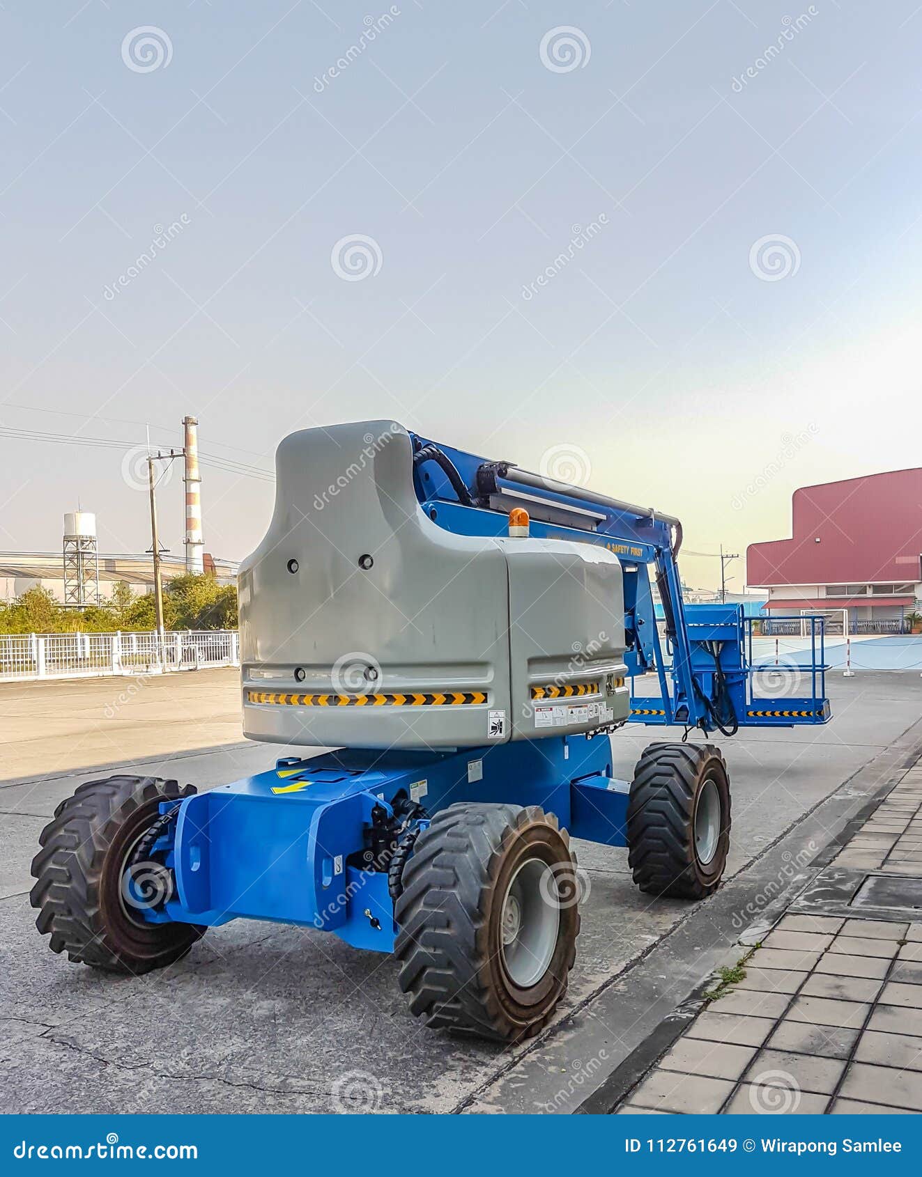 Tractor Lift for Heavy Industrial Construction Site Stock Image - Image ...