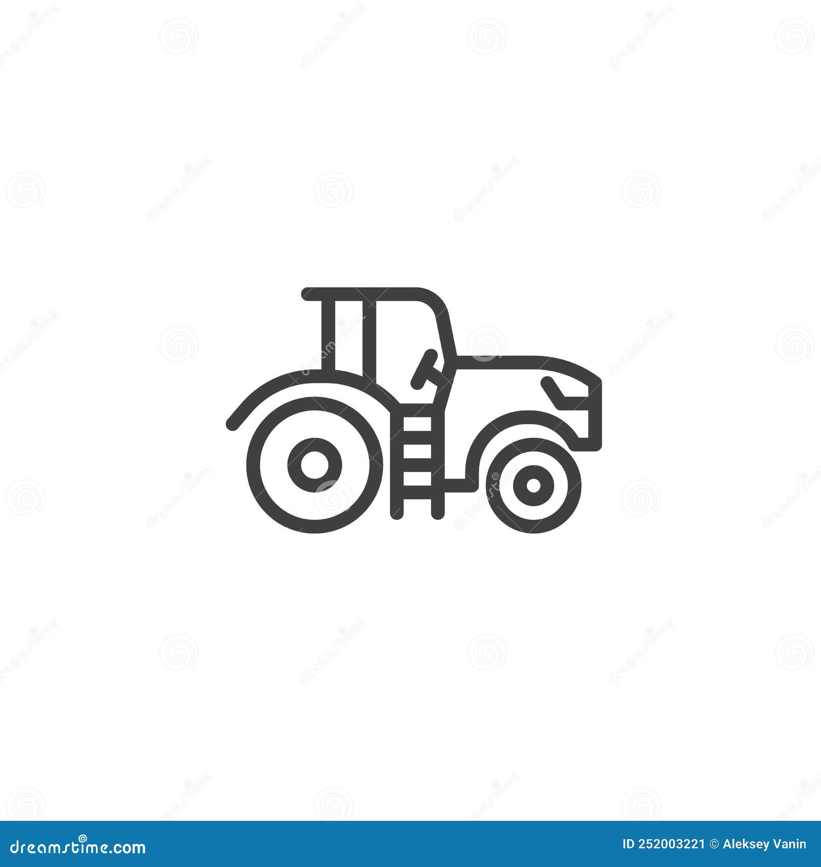 Tractor line icon stock vector. Illustration of harvest - 252003221