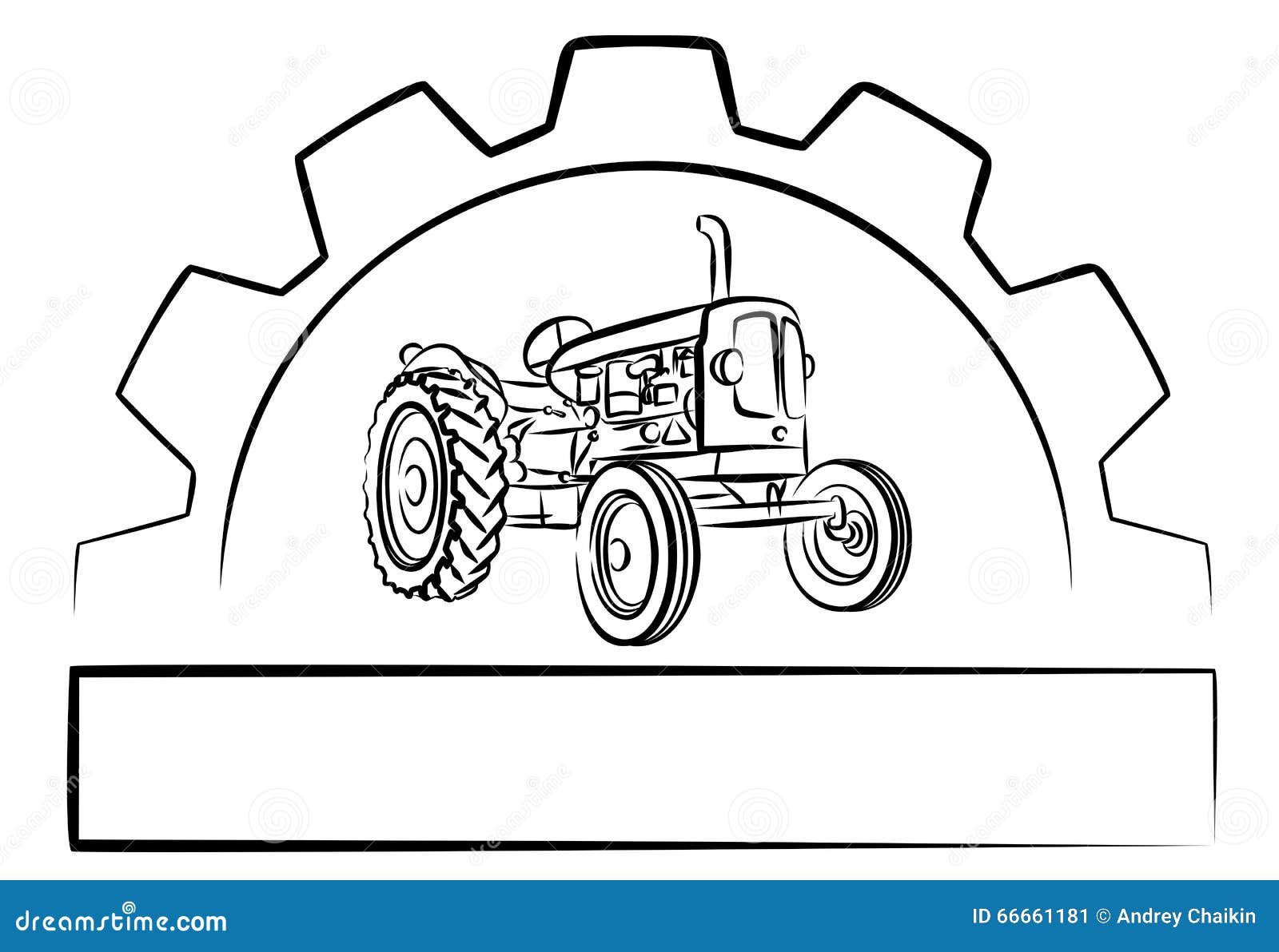 Tractor Gear Logo Concept Design Isolated On White Background Vector ...